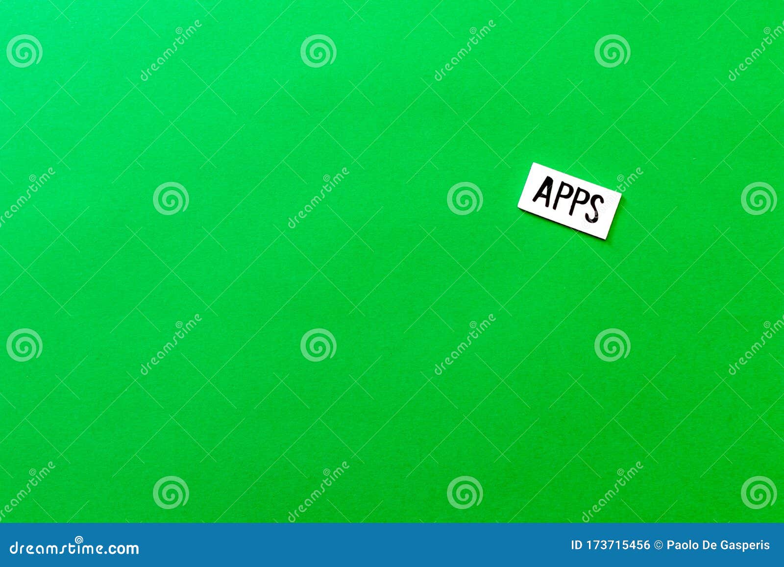Apps Text on Green Background. Flat Color Design Computer for ...