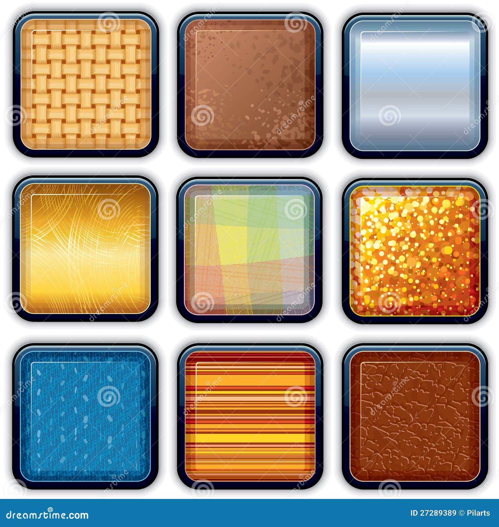 Apps Textured Buttons 1 stock vector. Illustration of icons - 27289389