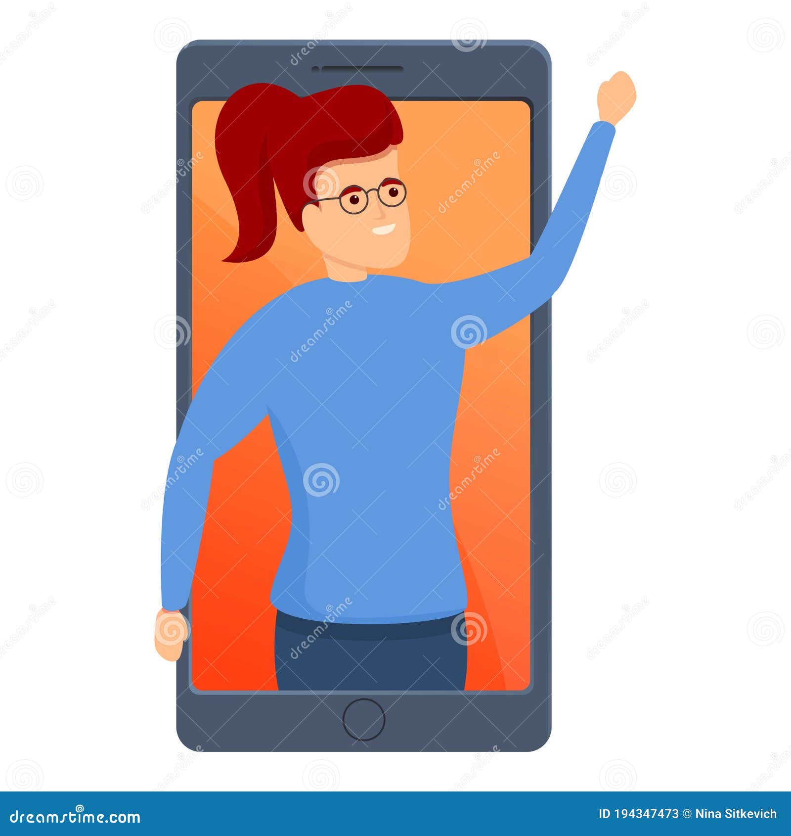 Apps Video Call Icon, Cartoon Style Stock Vector - Illustration of ...