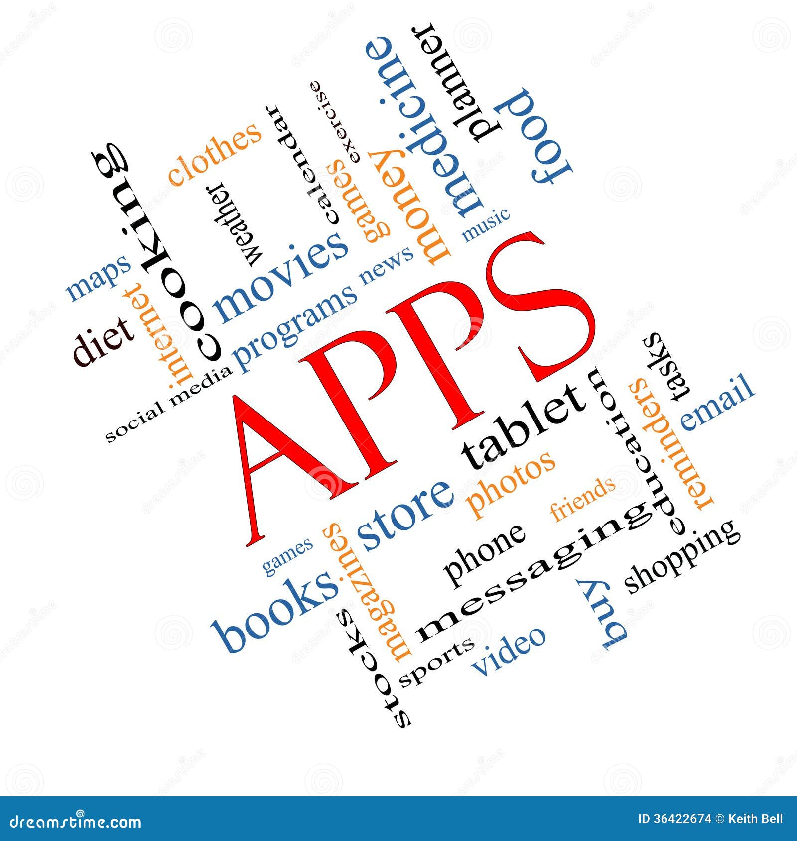 Apps Word On Cereal Box And Many Software Types Stock Photography ...