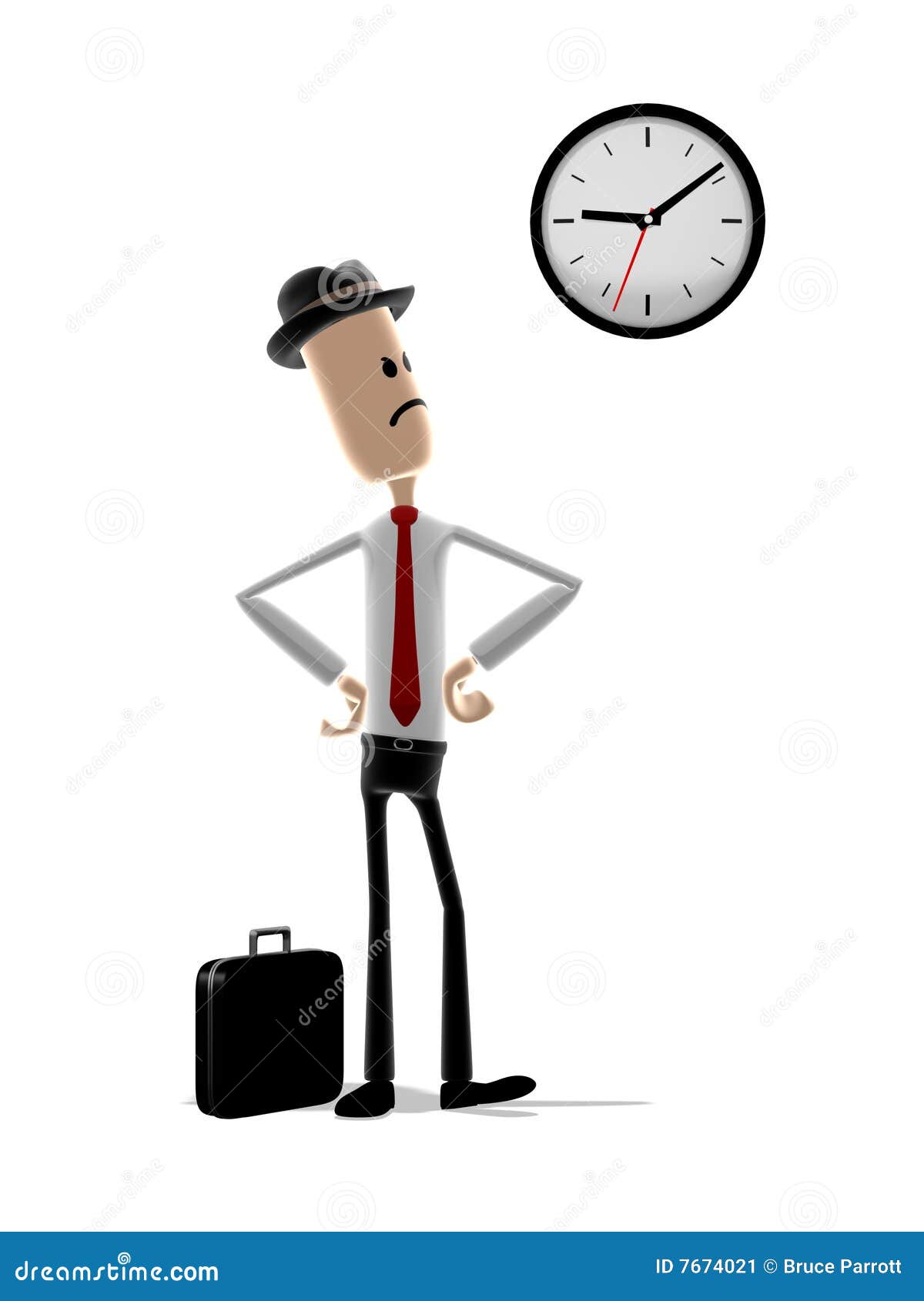 Appuntamento in Ritardo Attendente Dell'uomo Illustrazione di Stock ...