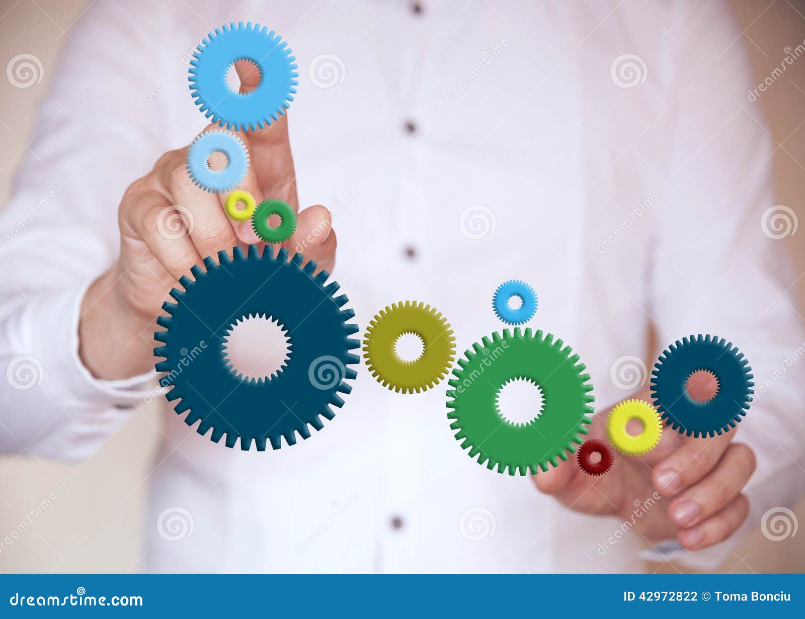 Appuyer sur des boutons photo stock. Image du apprenez - 42972822