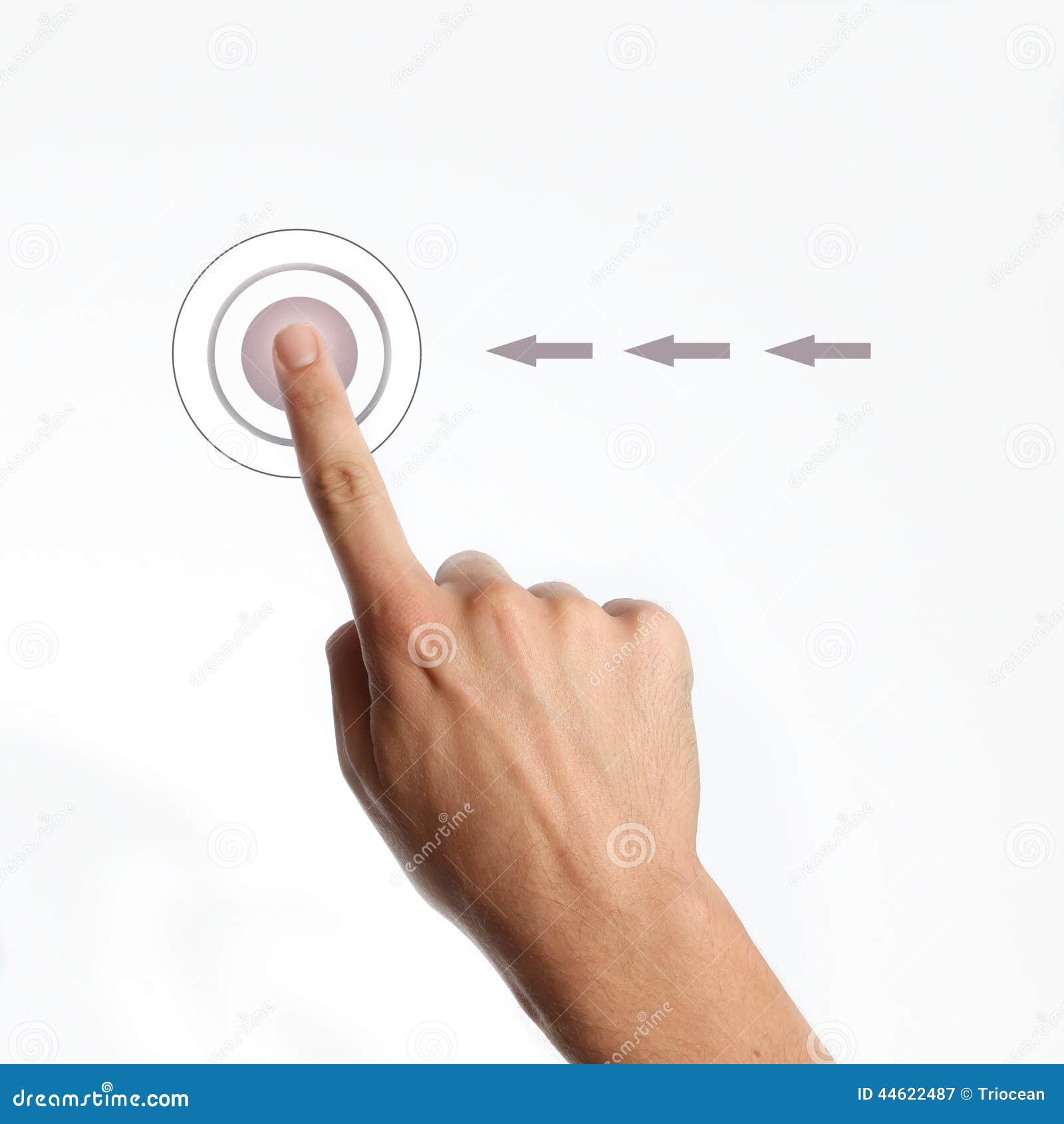 Appuyez sur le bouton image stock. Image du femelle, concepts - 44622487