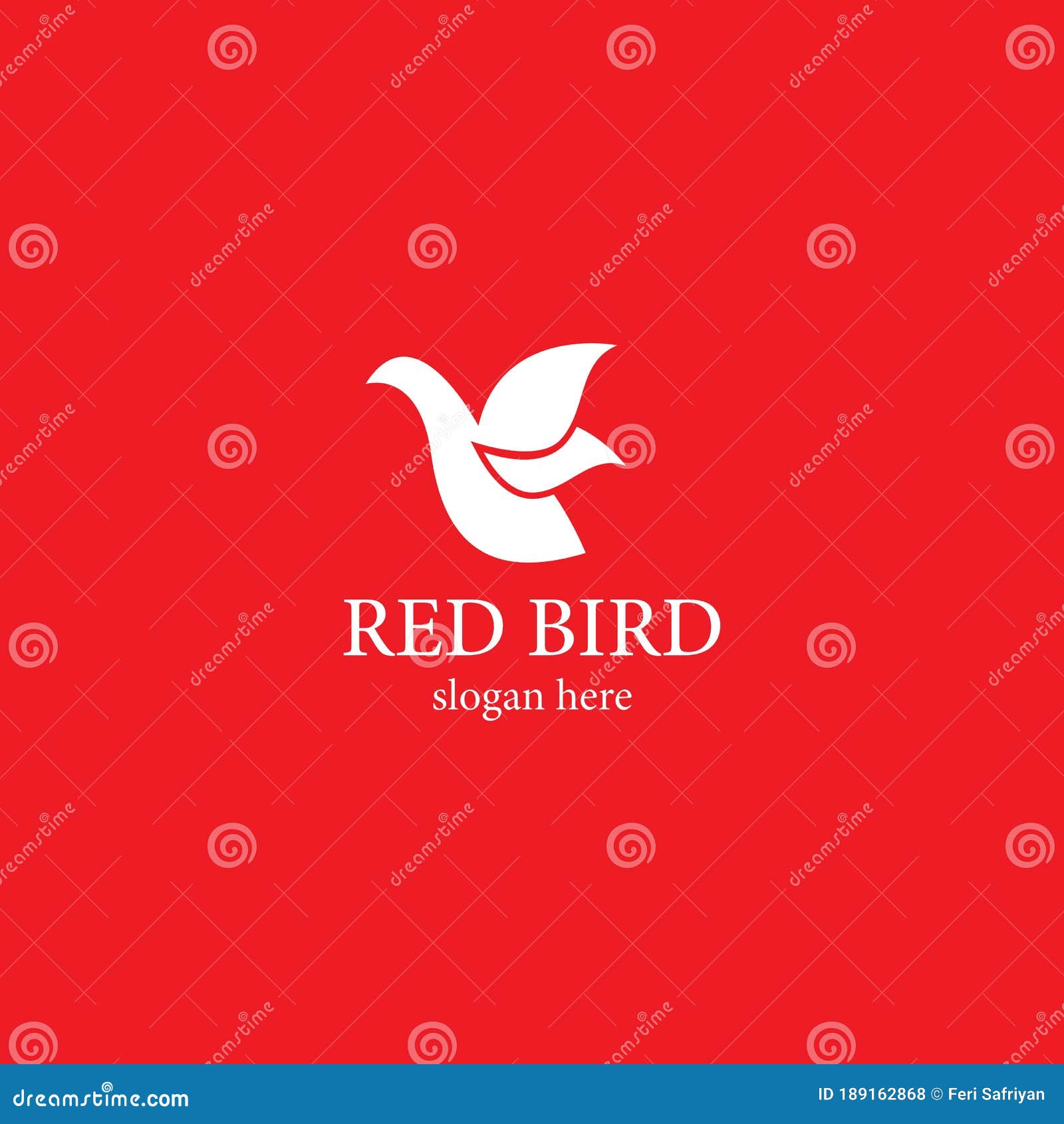 Red Bird logo template stock illustration. Illustration of bird - 189162868