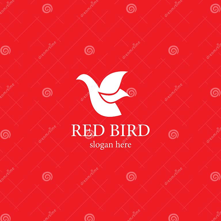 Red Bird logo template stock illustration. Illustration of bird - 189162868