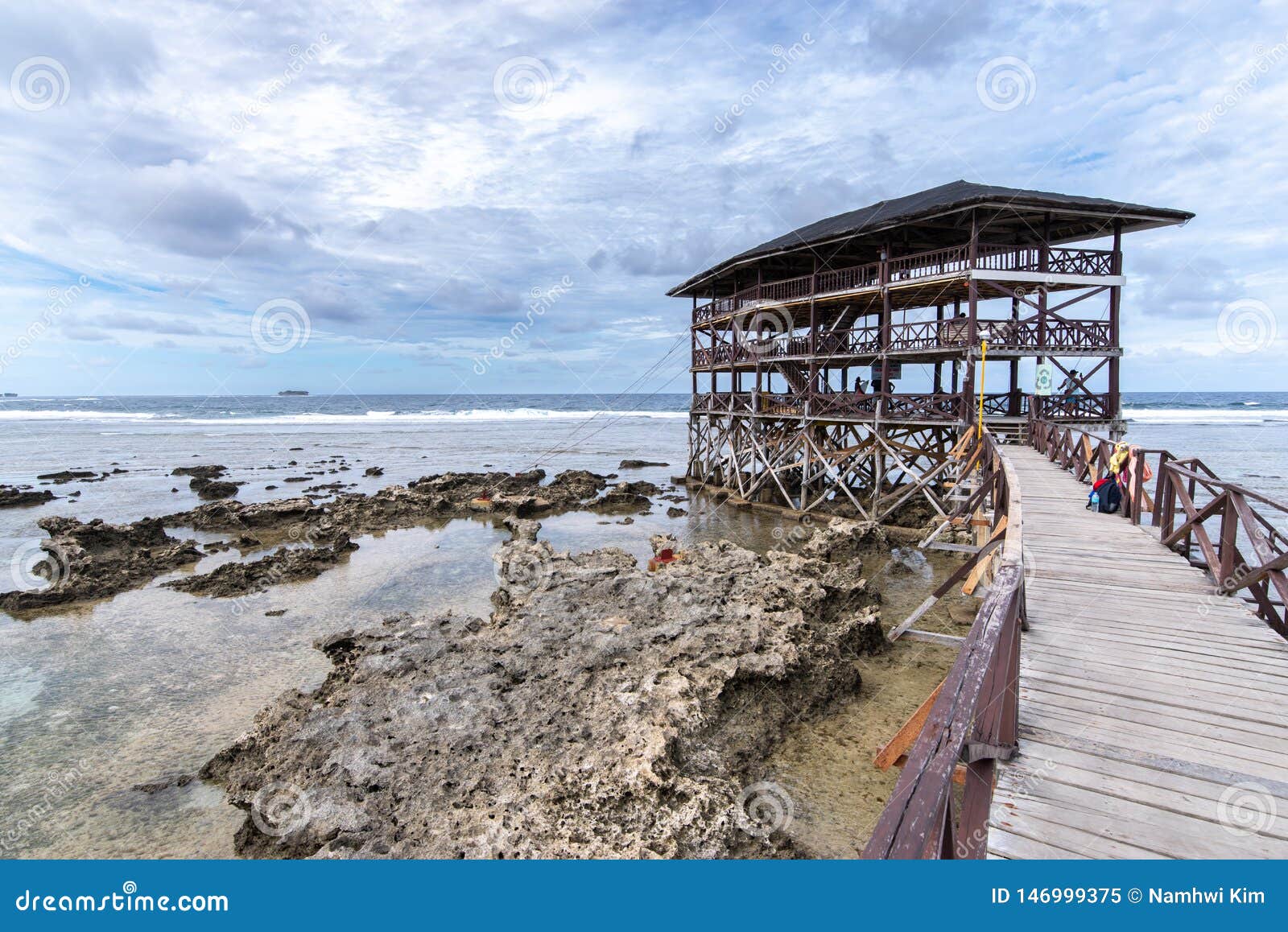 People Walking Cloud 9 Surfing Tower, Siargao , Philippines, Apr 27 ...