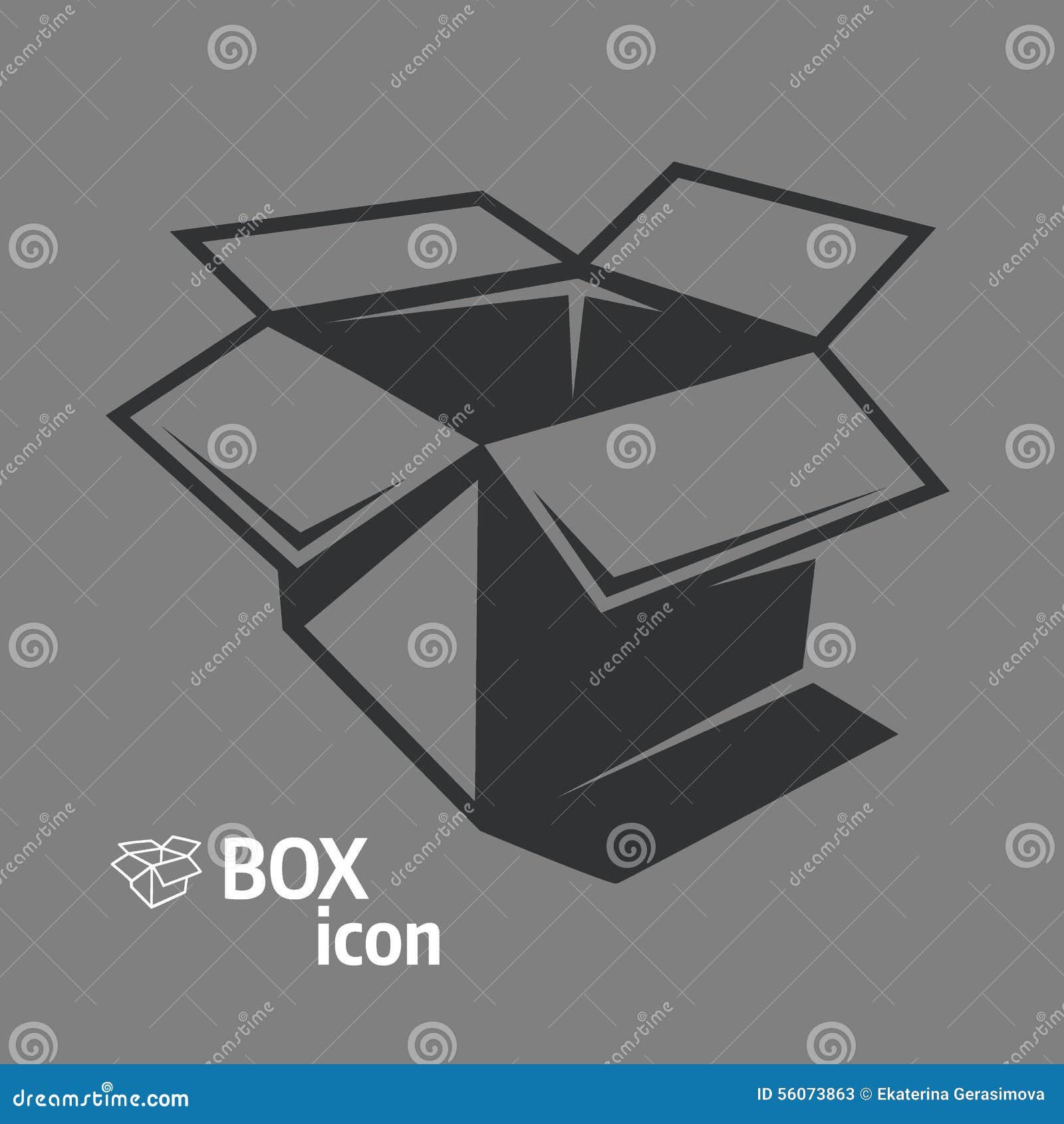 Apra l'icona della scatola illustrazione vettoriale. Illustrazione di ...