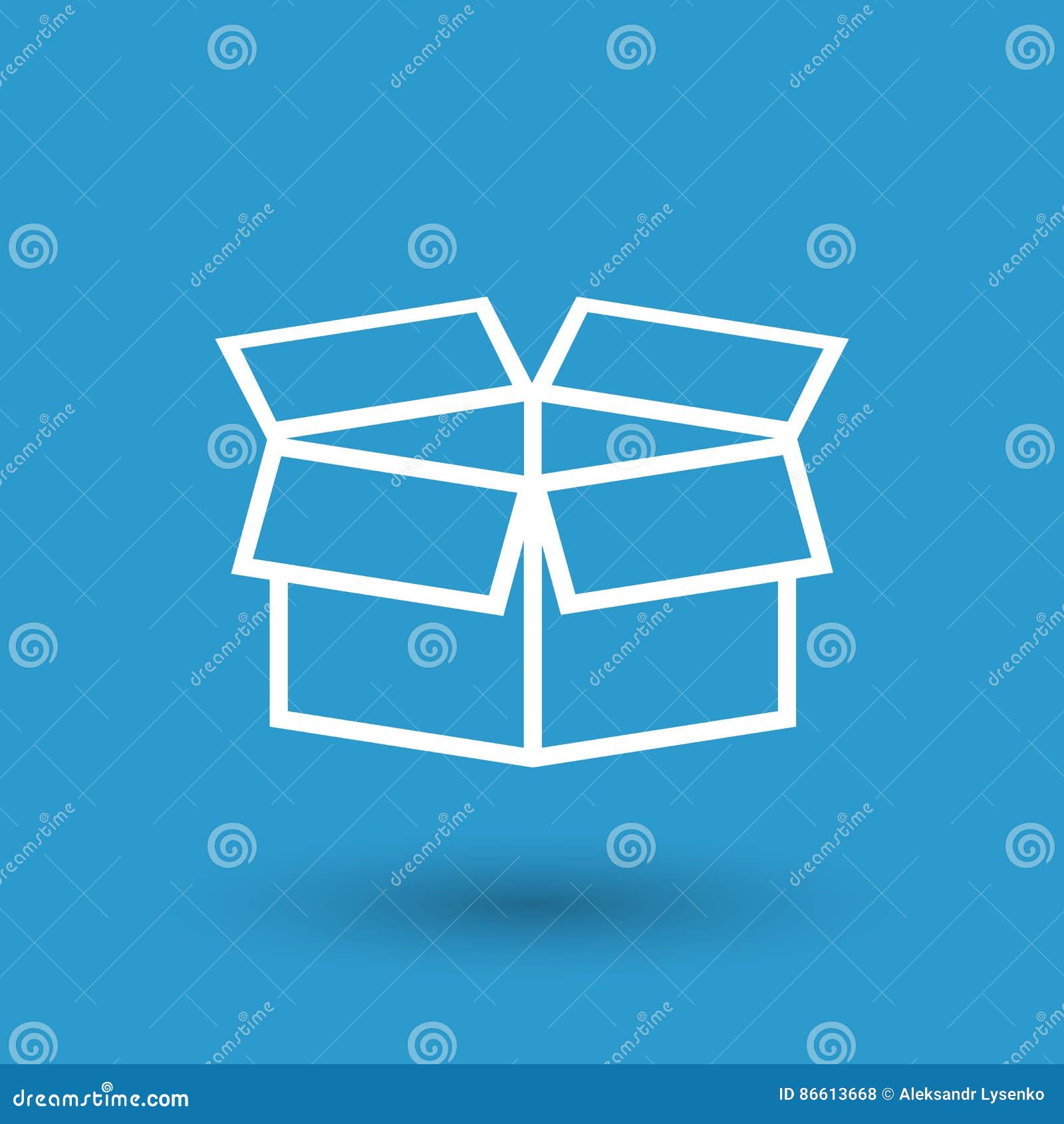 Apra l'icona della scatola illustrazione vettoriale. Illustrazione di ...