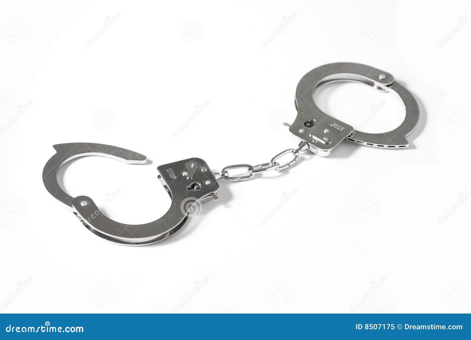 Apra le manette immagine stock. Immagine di isolato, argento - 8507175