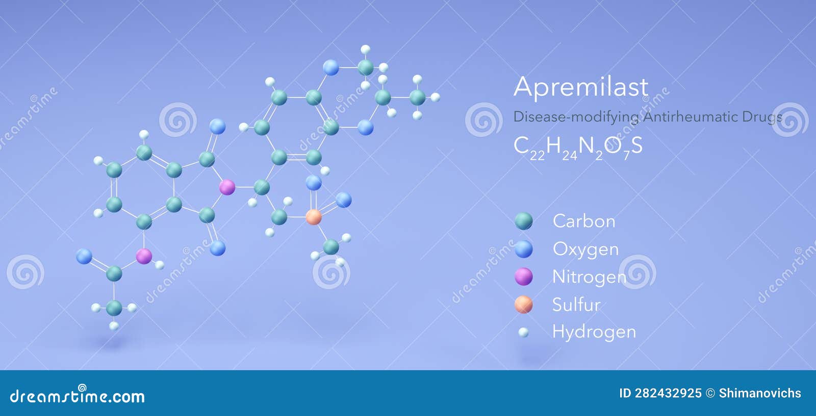 Apremilast Molecule, Molecular Structures, Disease-modifying ...