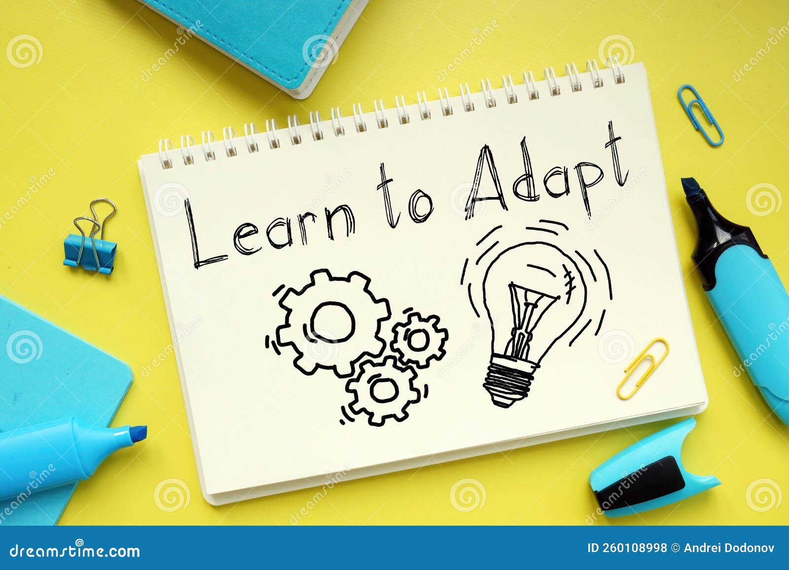 Aprender a Adaptar Se Muestra Usando El Texto Stock de ilustración ...