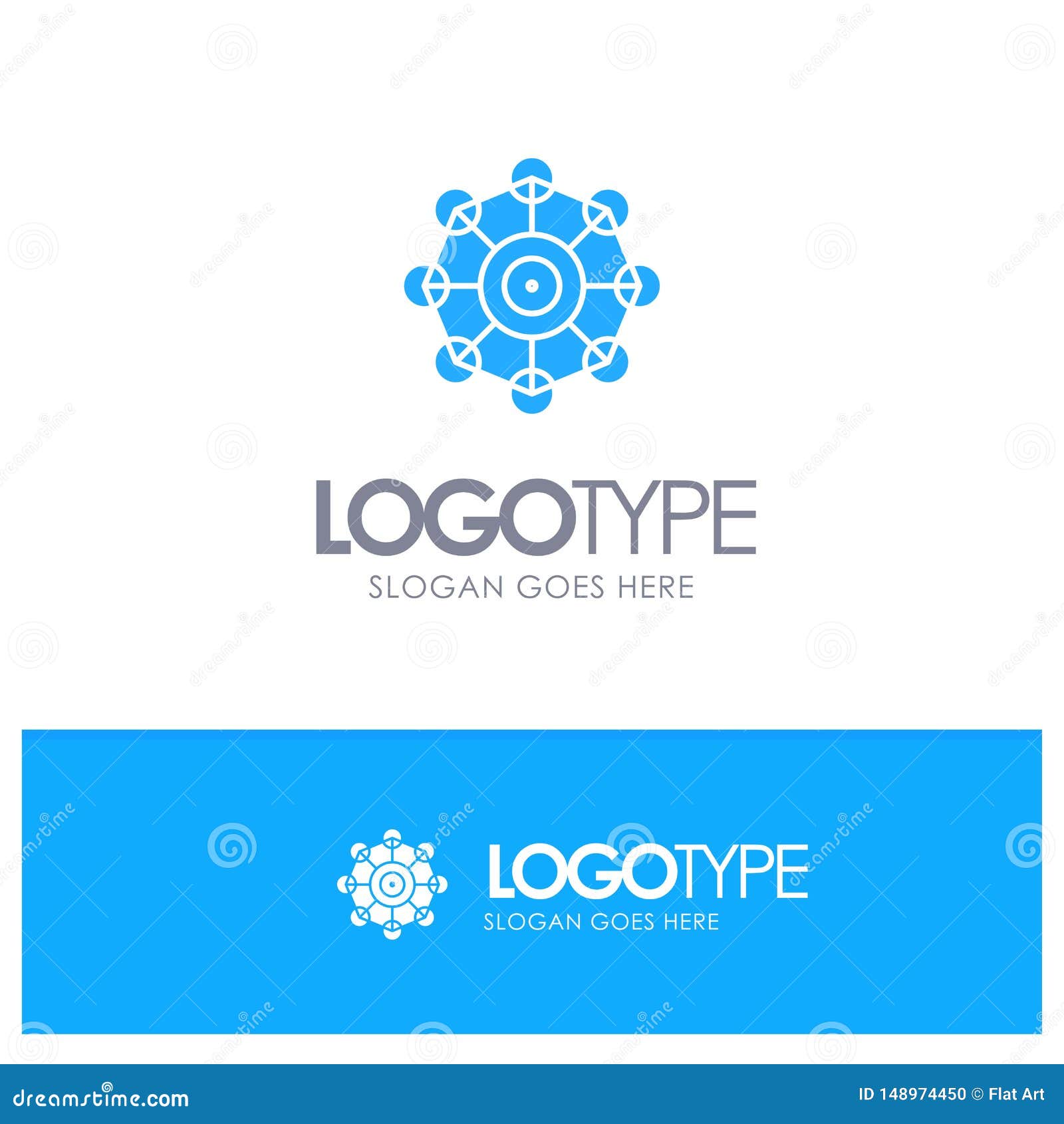 Aprender, Machine Learning, Science Blue Solid Logo Com Lugar Para O ...