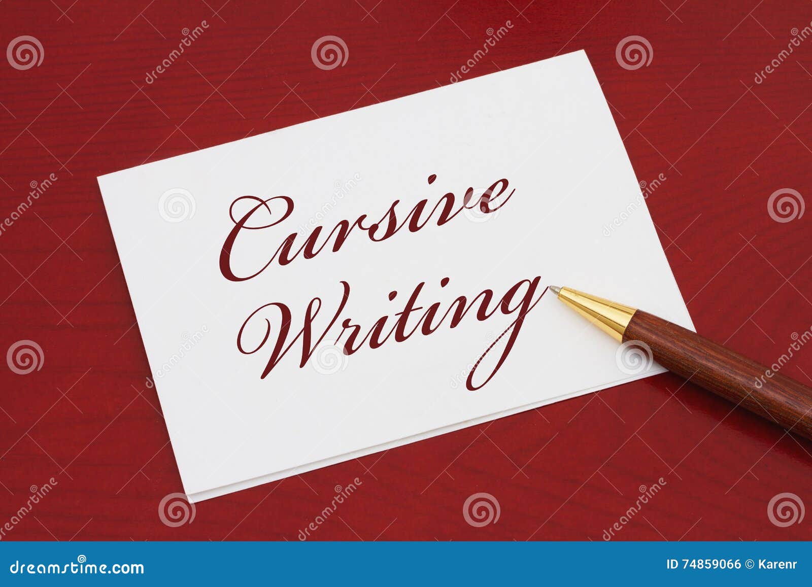 Aprendiendo Cómo Escribir El Cursive Foto de archivo - Imagen de ...