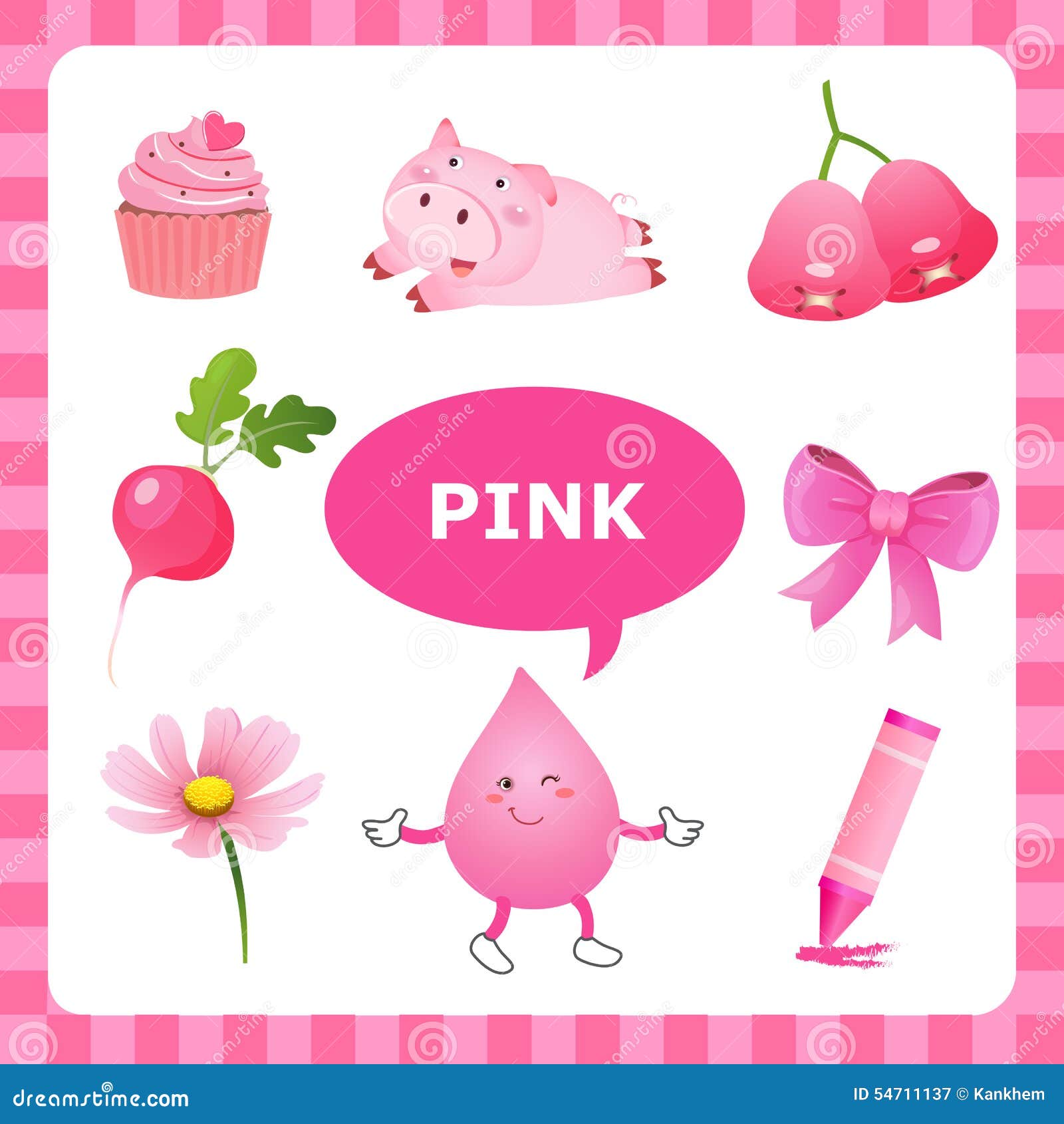 Aprendizaje De Color Rosado Ilustración del Vector - Ilustración de ...