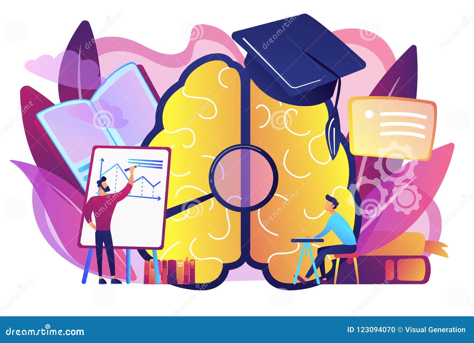 Aprendizaje Del Ejemplo Del Vector Del Concepto Ilustración del Vector ...