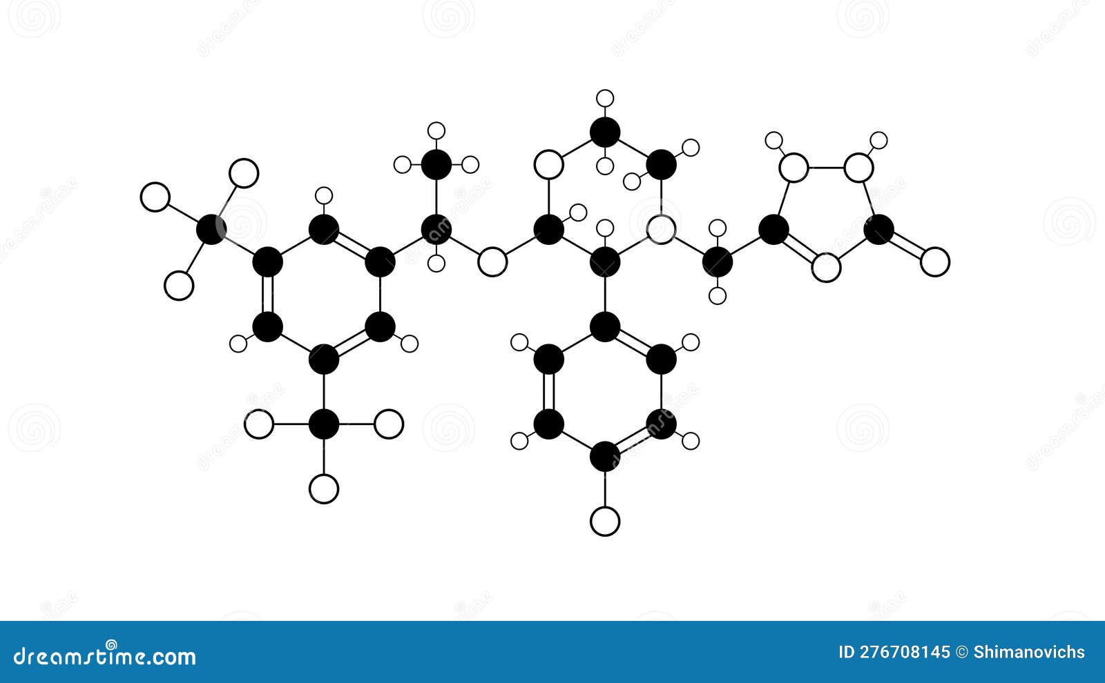 Aprepitant Molecule, Structural Chemical Formula, Ball-and-stick Model ...