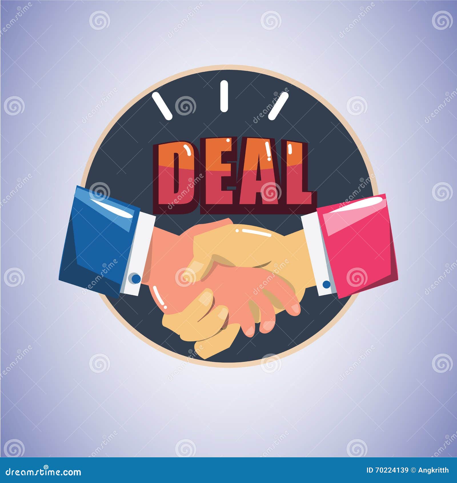 Apretón De Manos Haciendo Un Trato - Stock de ilustración - Ilustración ...