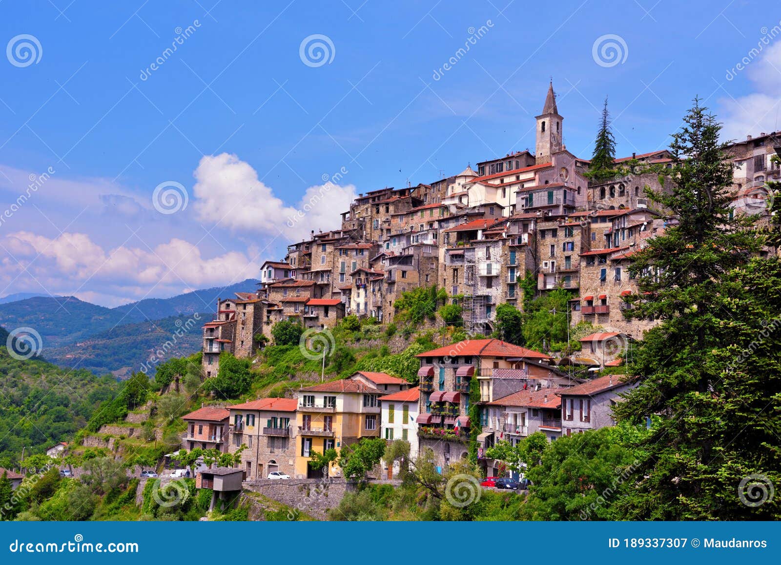 Apricale imperia italy stock image. Image of ancient - 189337307