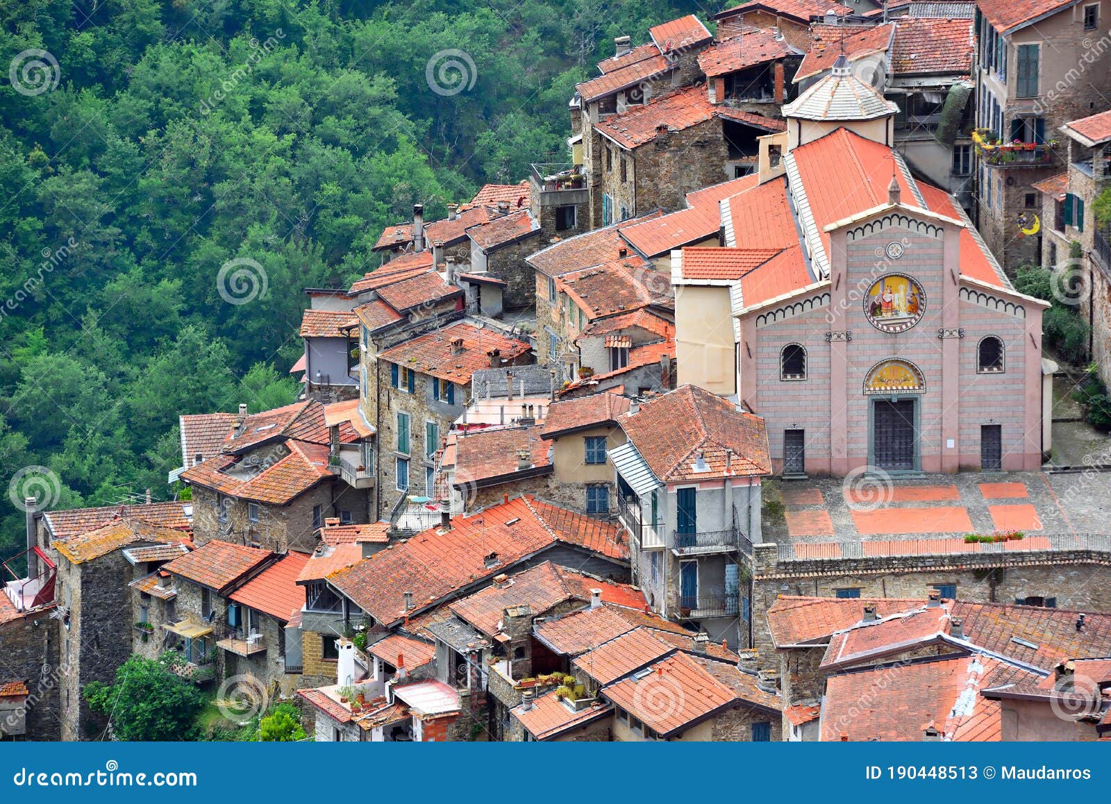 Apricale imperia italy stock image. Image of wall, travel - 190448513