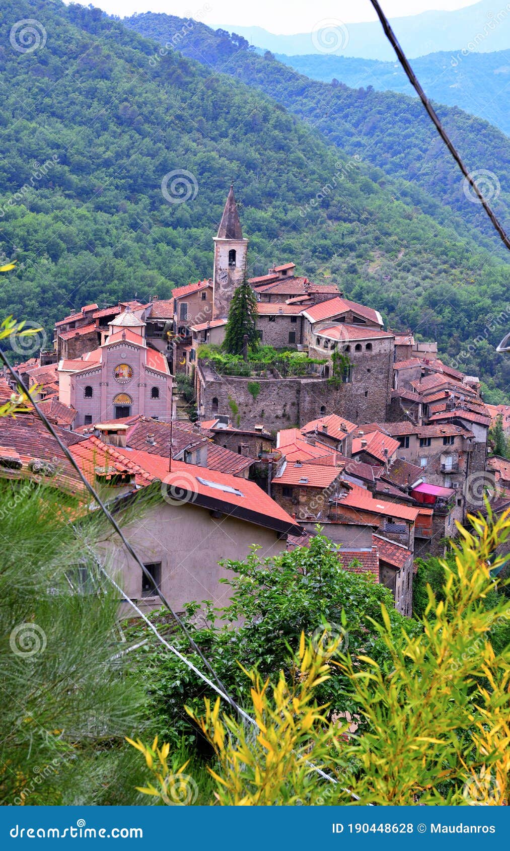 Apricale imperia italy stock photo. Image of liguria - 190448628