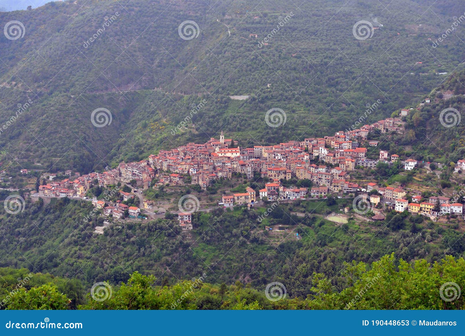Apricale imperia italy stock image. Image of mediterranean - 190448653