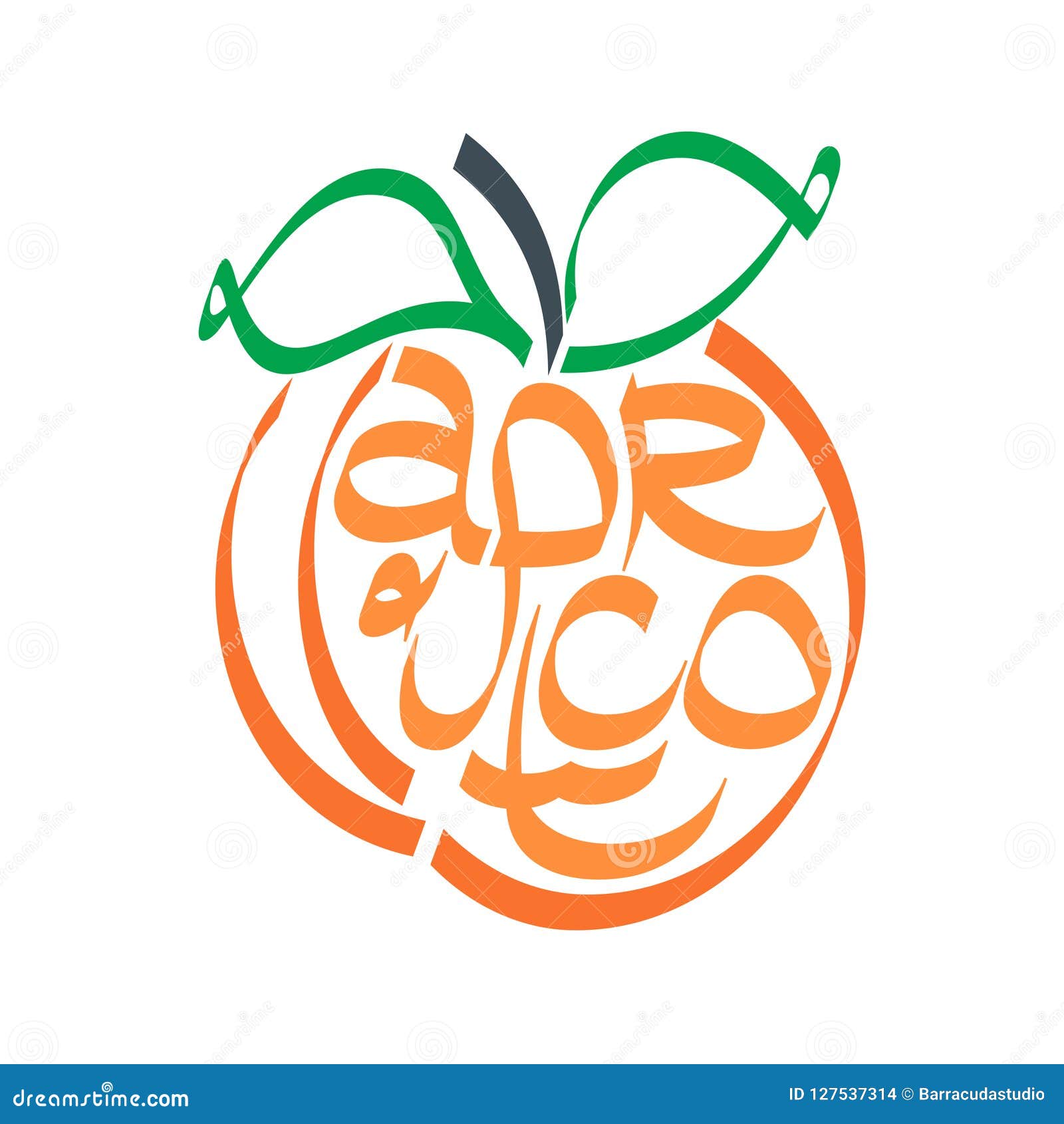 Apricot Calligraphy, Typography. Fruit Typography. Stock Vector ...