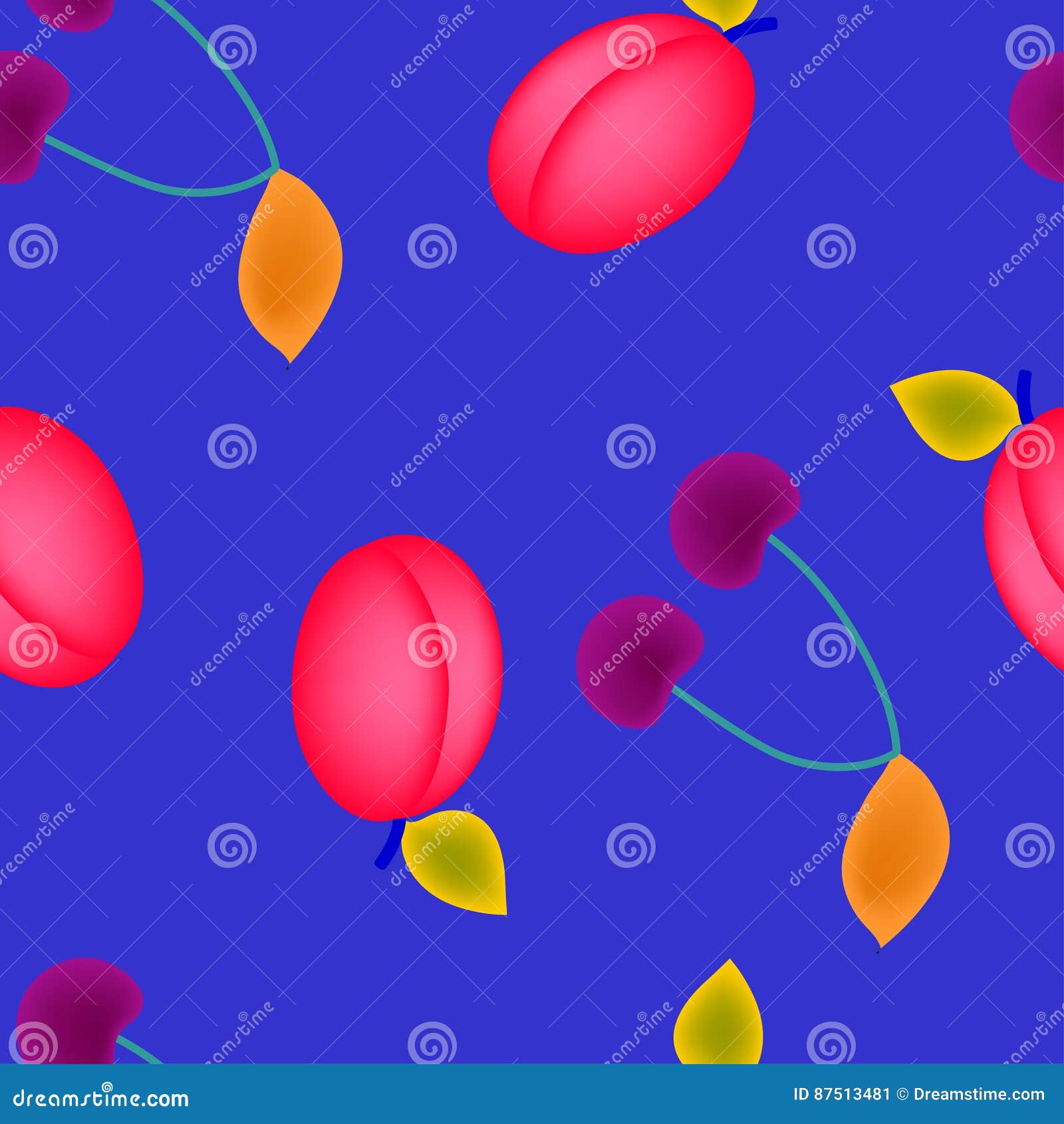 Apricot and cherry blue stock vector. Illustration of organic - 87513481