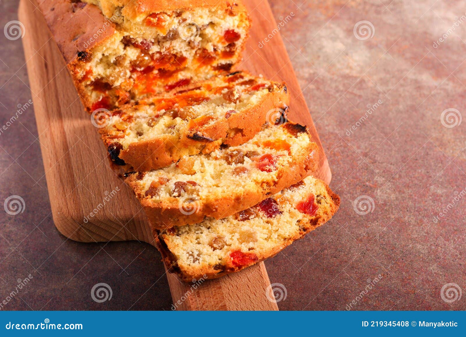 Apricot, Cherry and Raisin Cake Stock Photo - Image of cherry, treat ...
