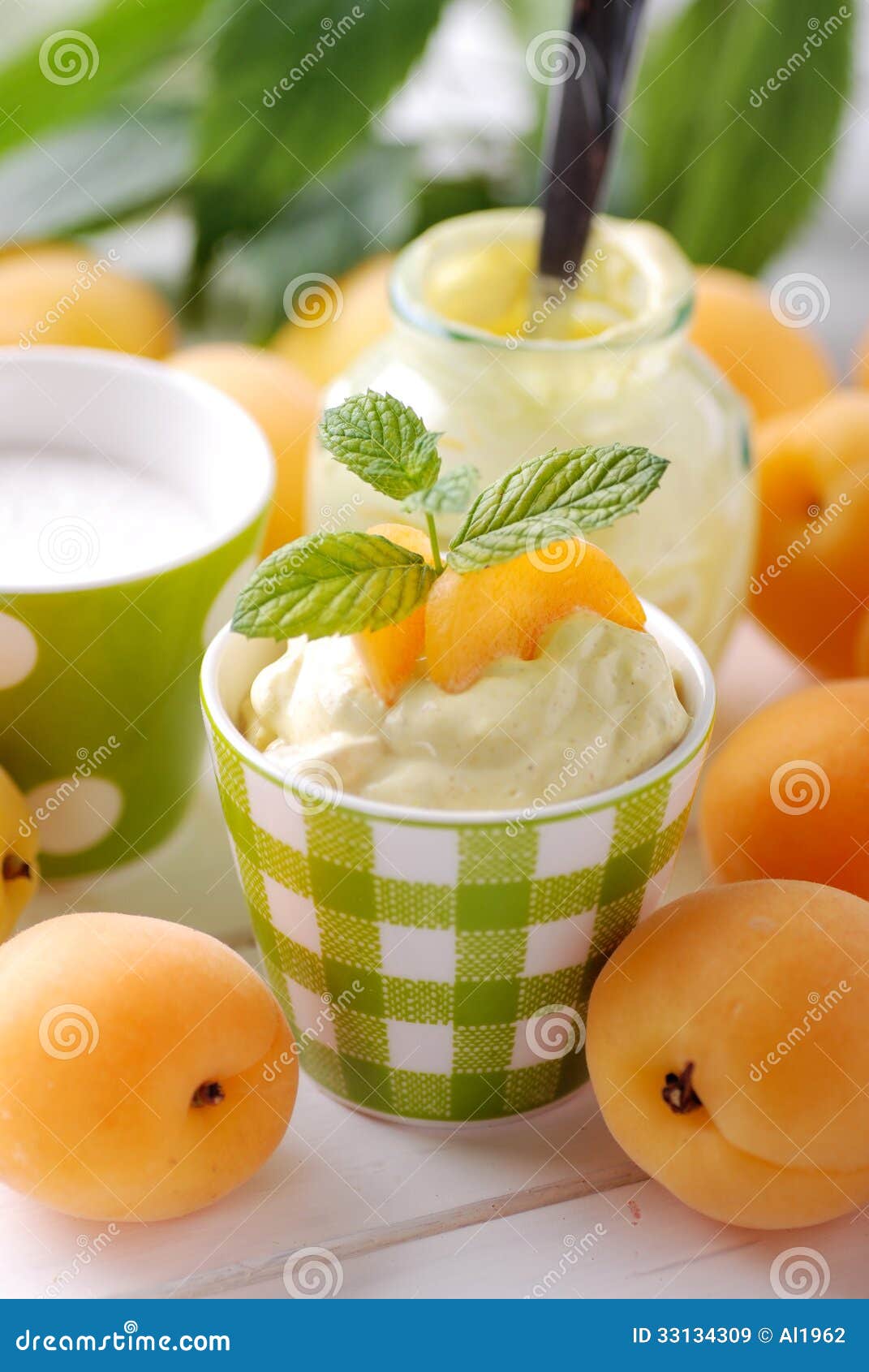 Apricot cream stock image. Image of mousse, fruit, creamy - 33134309