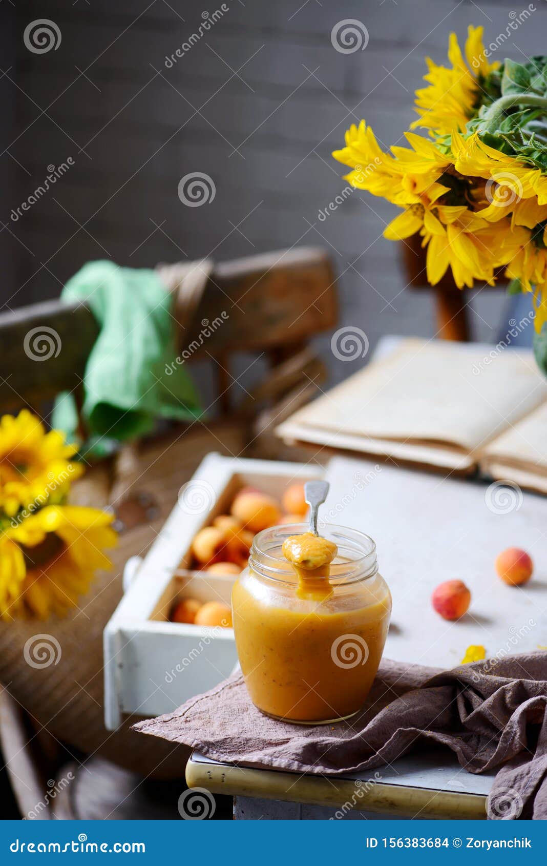 Apricot Curd in Glass Jar.style Rustic Stock Photo - Image of delicious ...