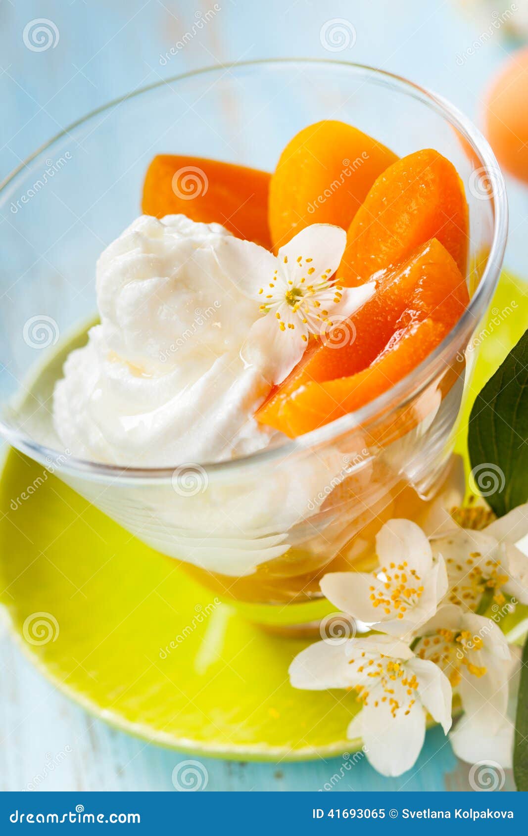 Apricot dessert stock image. Image of nutrition, bowl - 41693065
