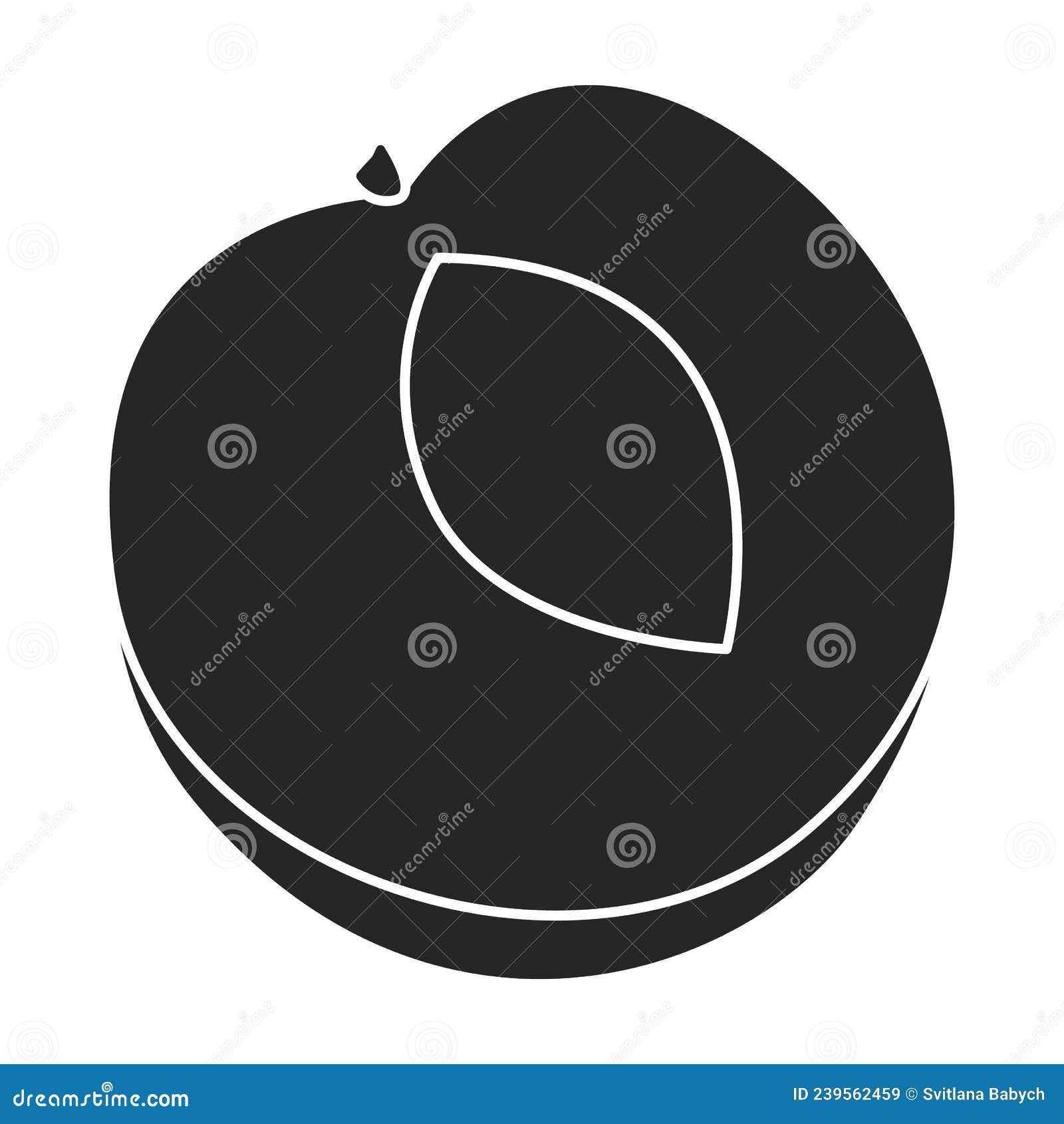 Apricot Dried Vector Icon.Black Vector Icon Isolated on White ...