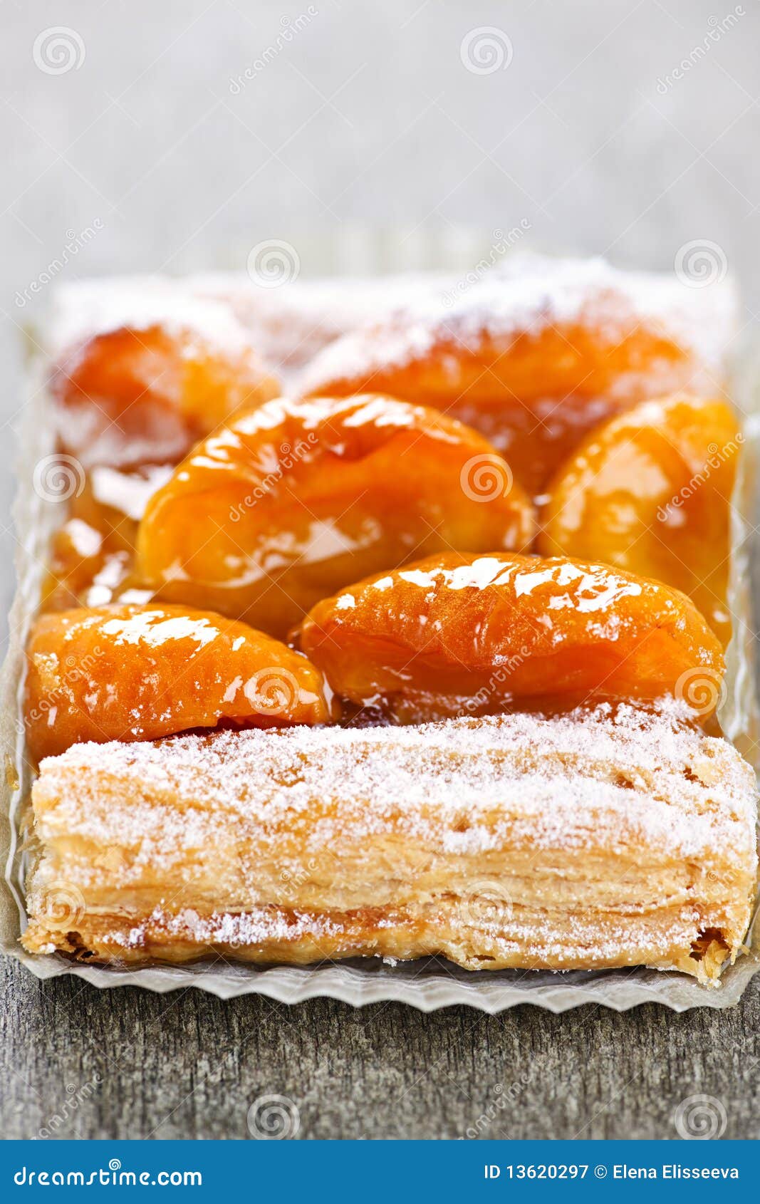 Apricot fruit strudel stock image. Image of bakery, elegant - 13620297