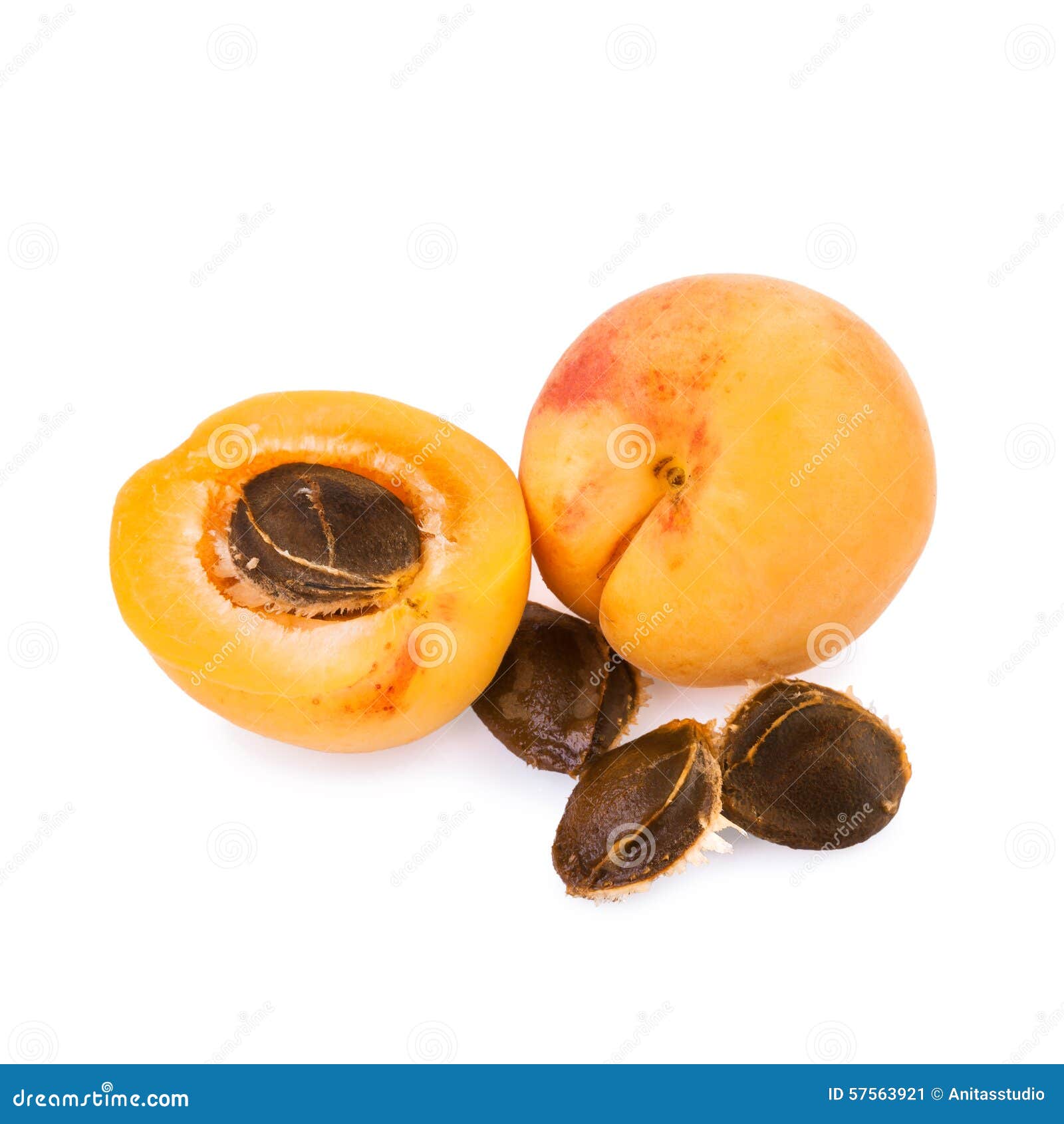 Apricot and Half of Fruit with Fruits Core Stock Image - Image of fruit ...