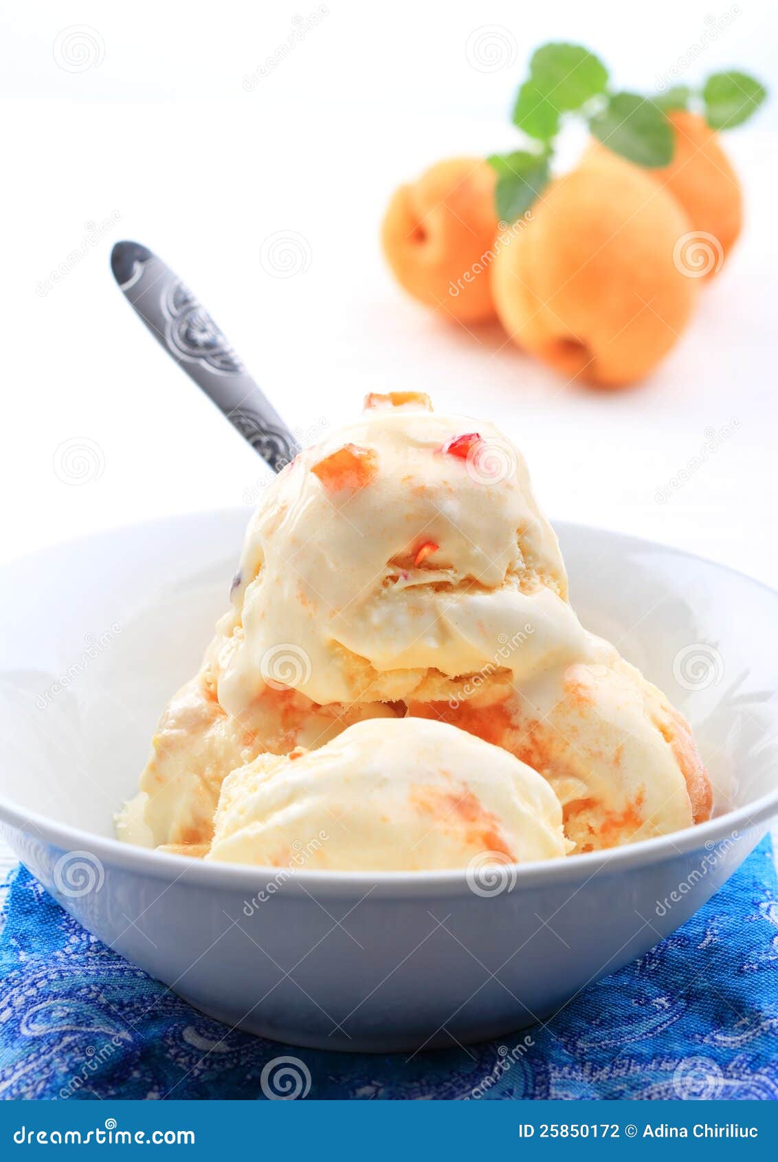 Apricot ice cream stock photo. Image of refreshing, juicy - 25850172