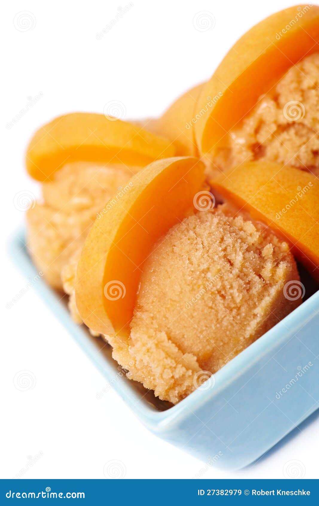Apricot ice cream stock image. Image of sundae, orange - 27382979