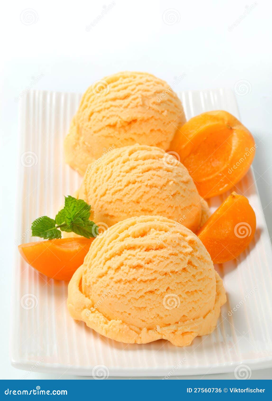 Apricot ice cream stock photo. Image of serving, halved - 27560736