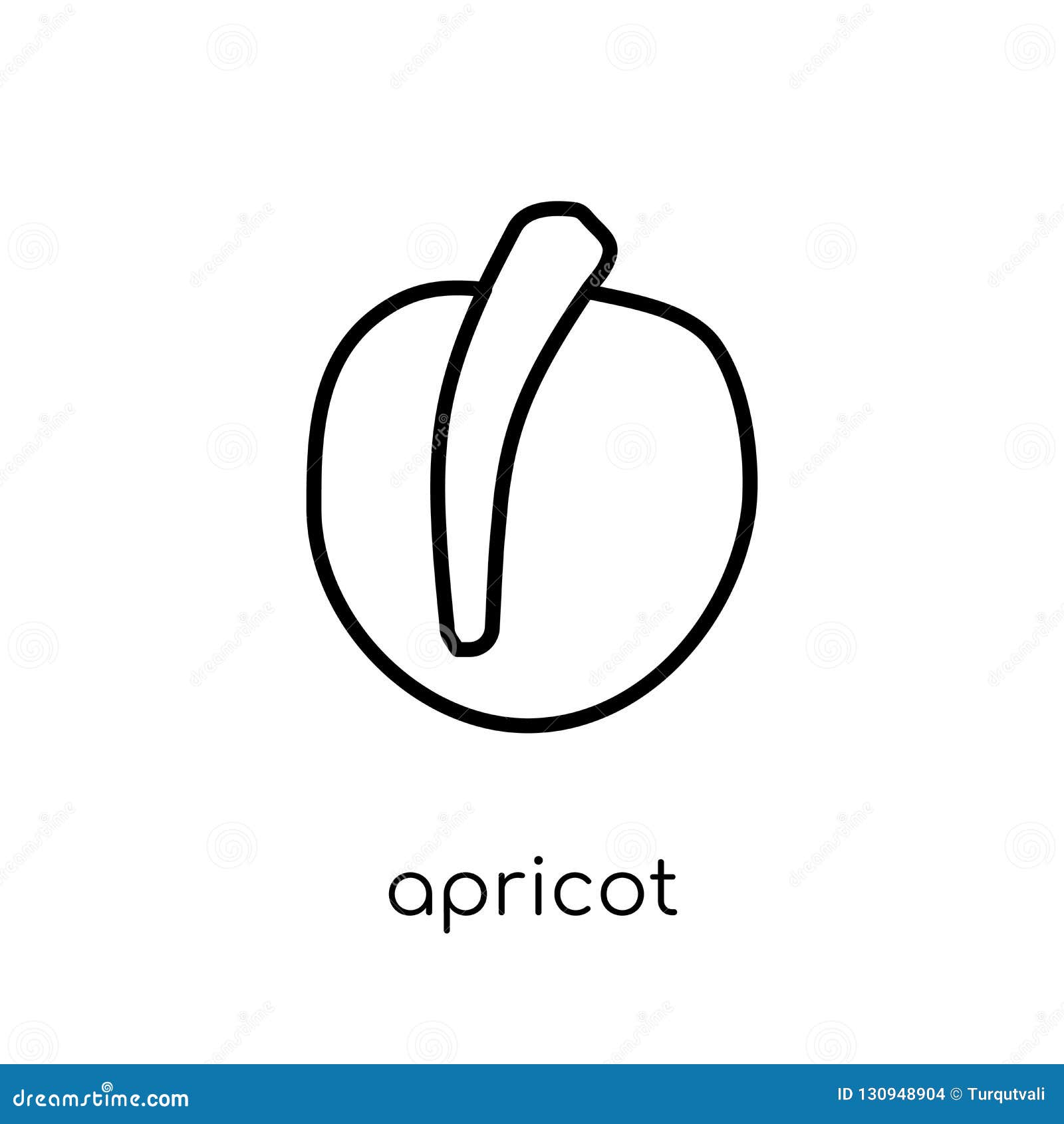 Apricot Icon from Fruit and Vegetables Collection. Stock Vector ...