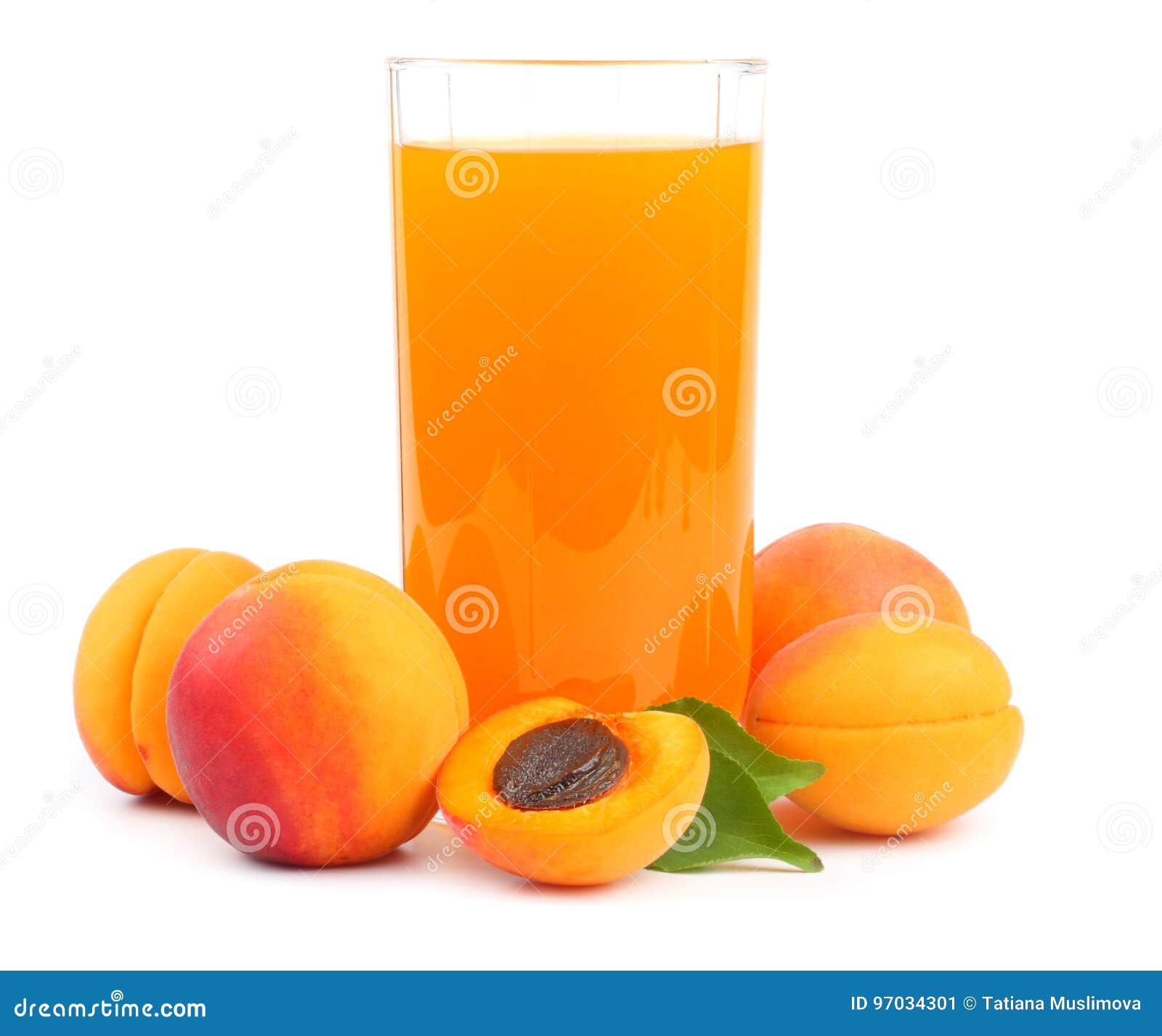 Apricot Juice Isolated on White Stock Image - Image of isolated, fruit ...
