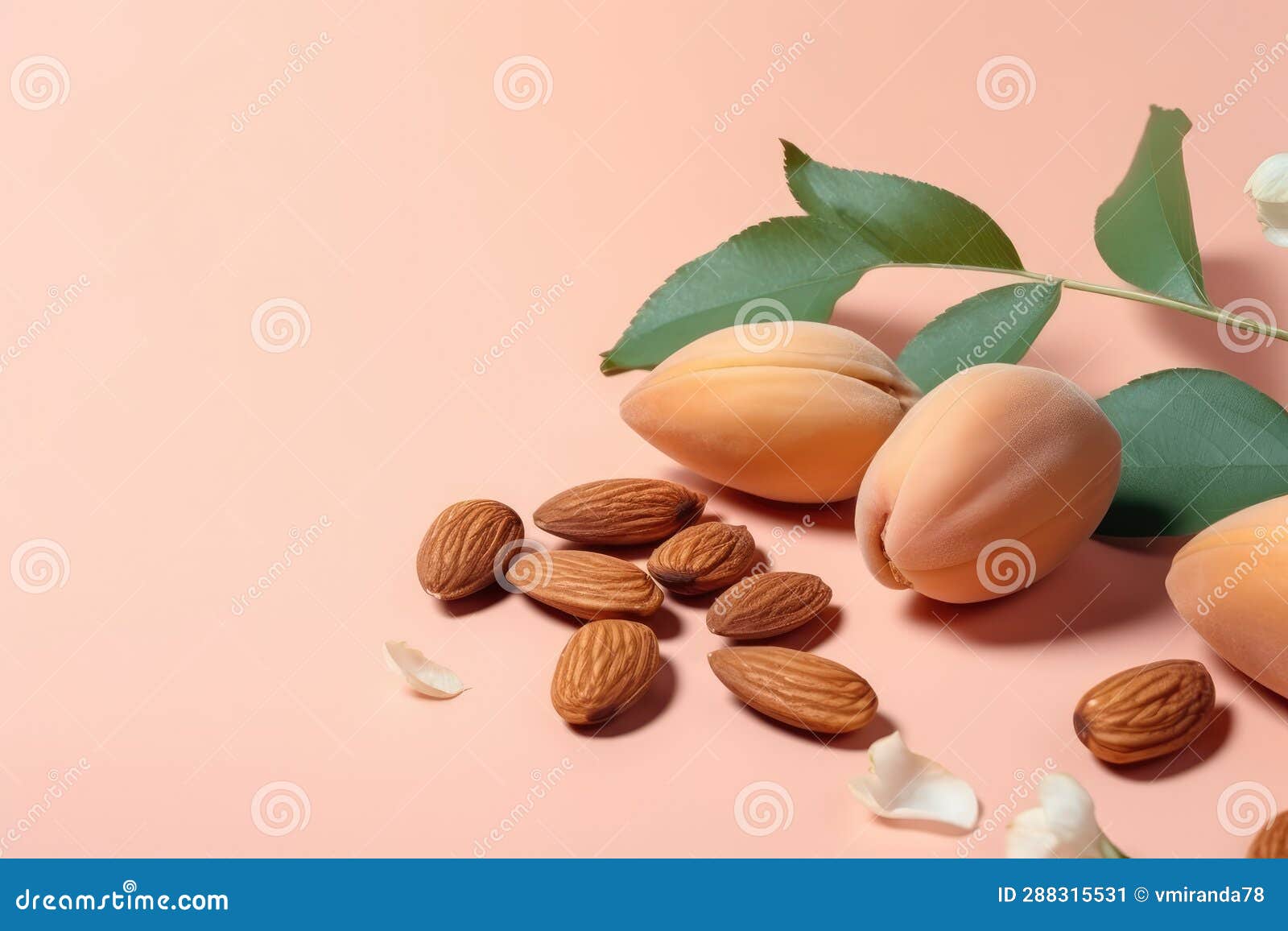 Apricot Kernel Realistic Apricot Pits. Almond Nuts Isolated On White ...