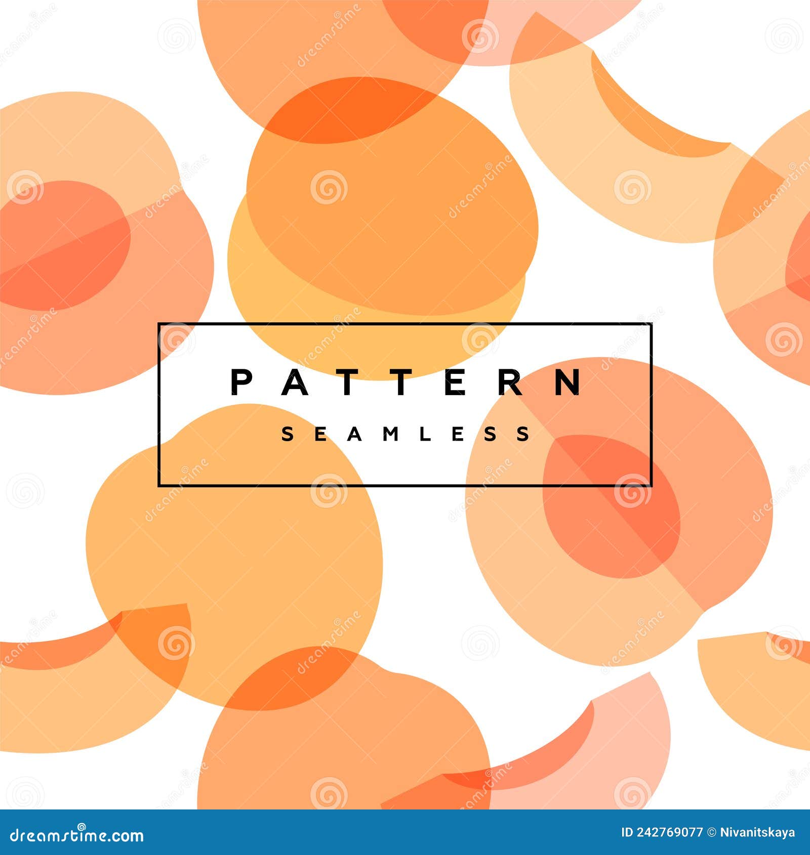 Apricot Seamless Pattern. Transparent Fruits and Frame with Text is on ...