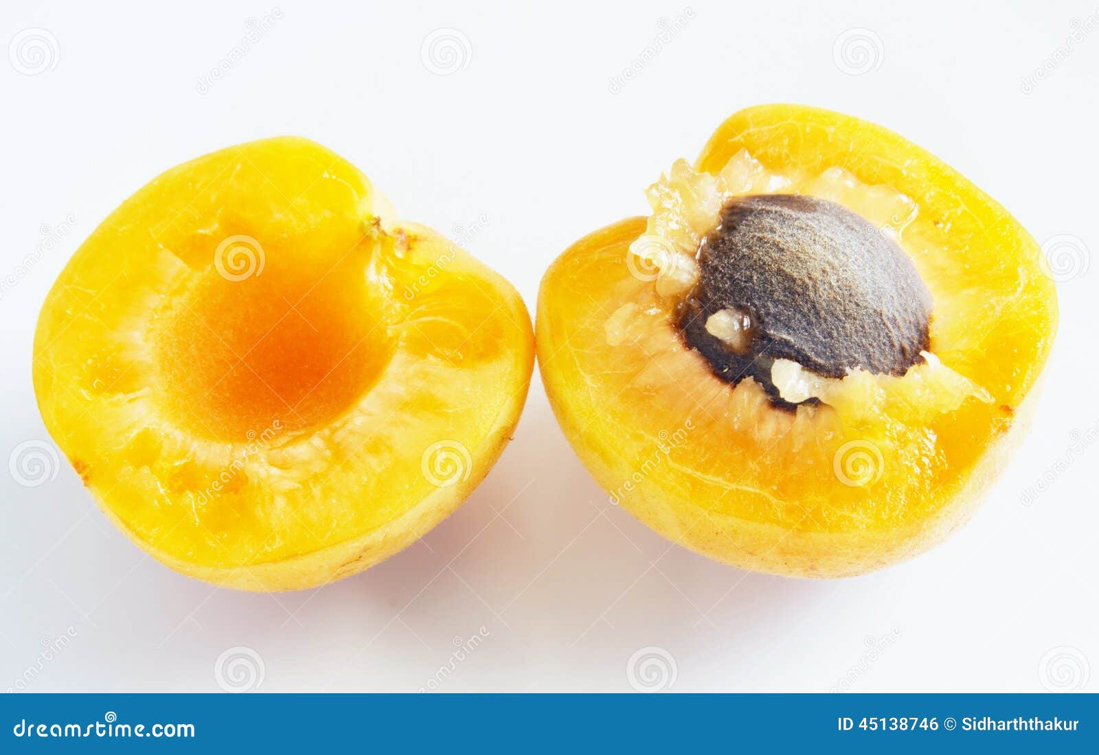 Apricot Split into Halves stock photo. Image of pulp - 45138746
