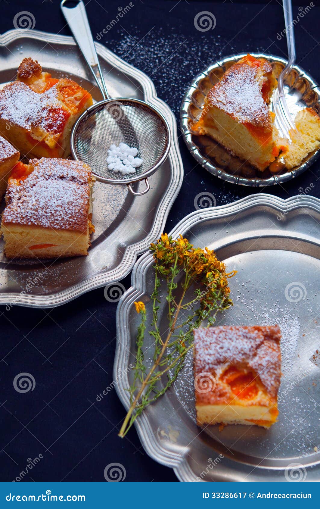 Apricot sponge cake stock image. Image of orange, sweet - 33286617