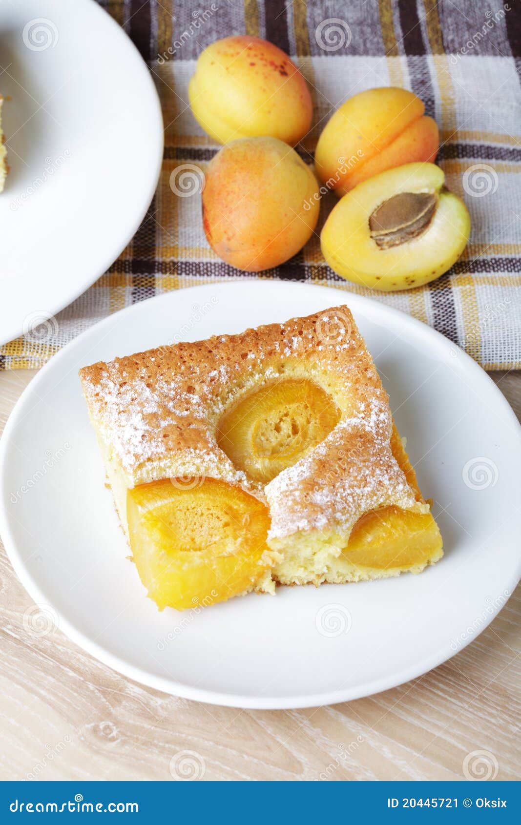 Apricot sponge slice stock image. Image of fruitcake - 20445721
