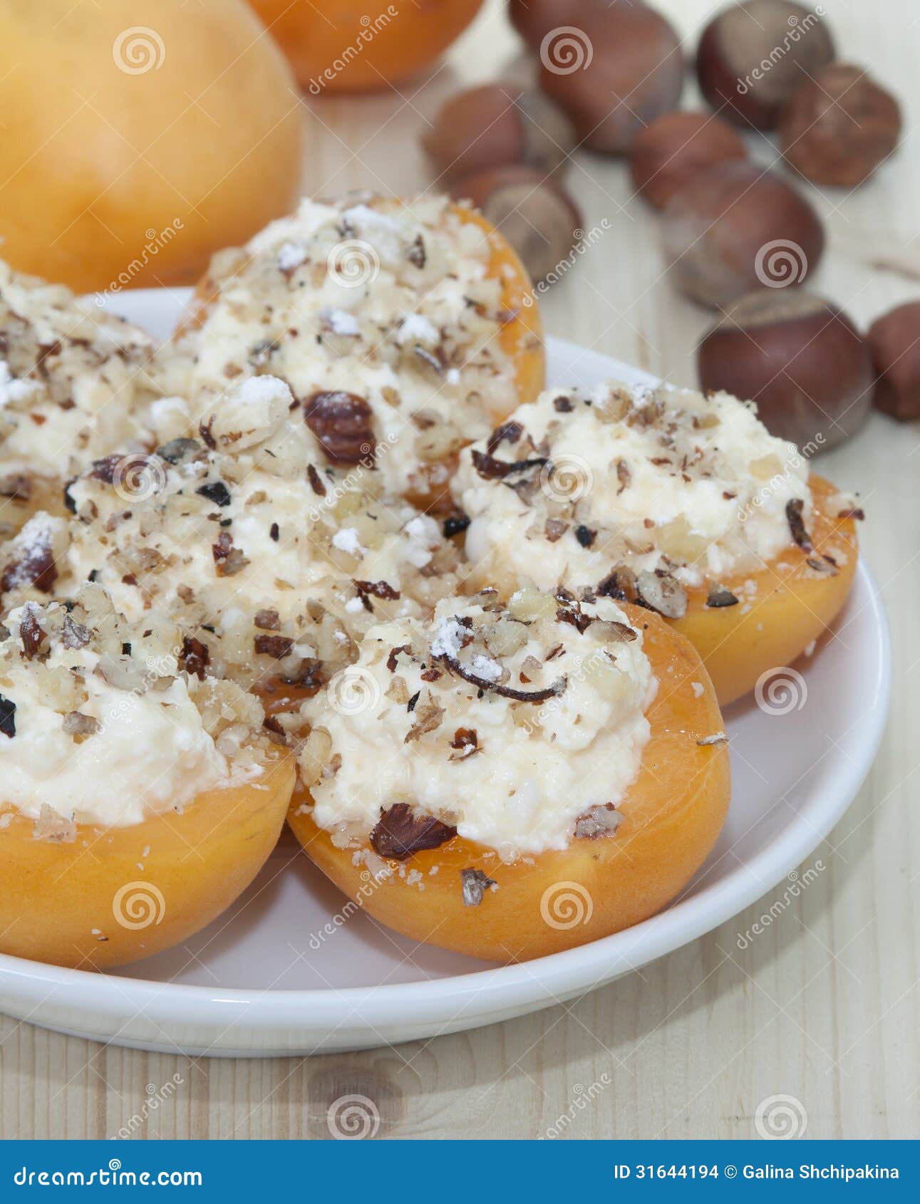 Apricots stuffed stock photo. Image of eating, fruit - 31644194