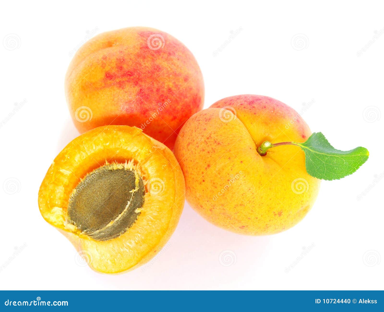 Apricots on white stock photo. Image of white, freshness - 10724440