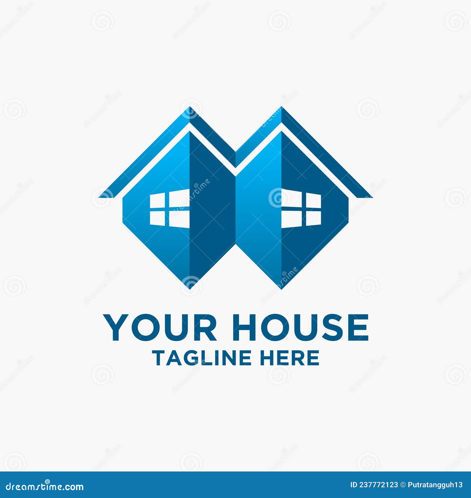 Twin house logo design stock vector. Illustration of company - 237772123