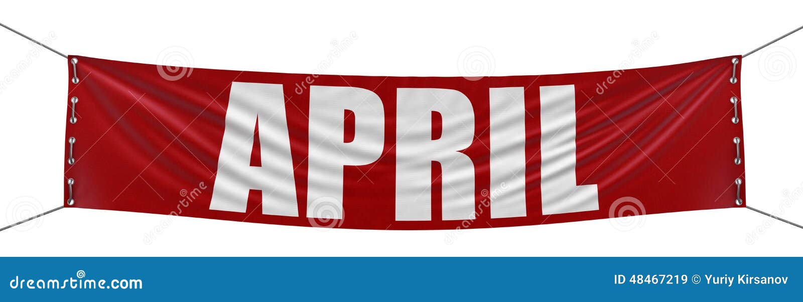 April Banner (clipping Path Included) Stock Illustration - Illustration ...