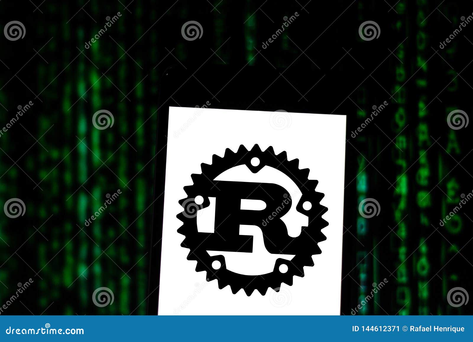 Rust Logo on Your Mobile Device. Rust is a Web Programming Language ...