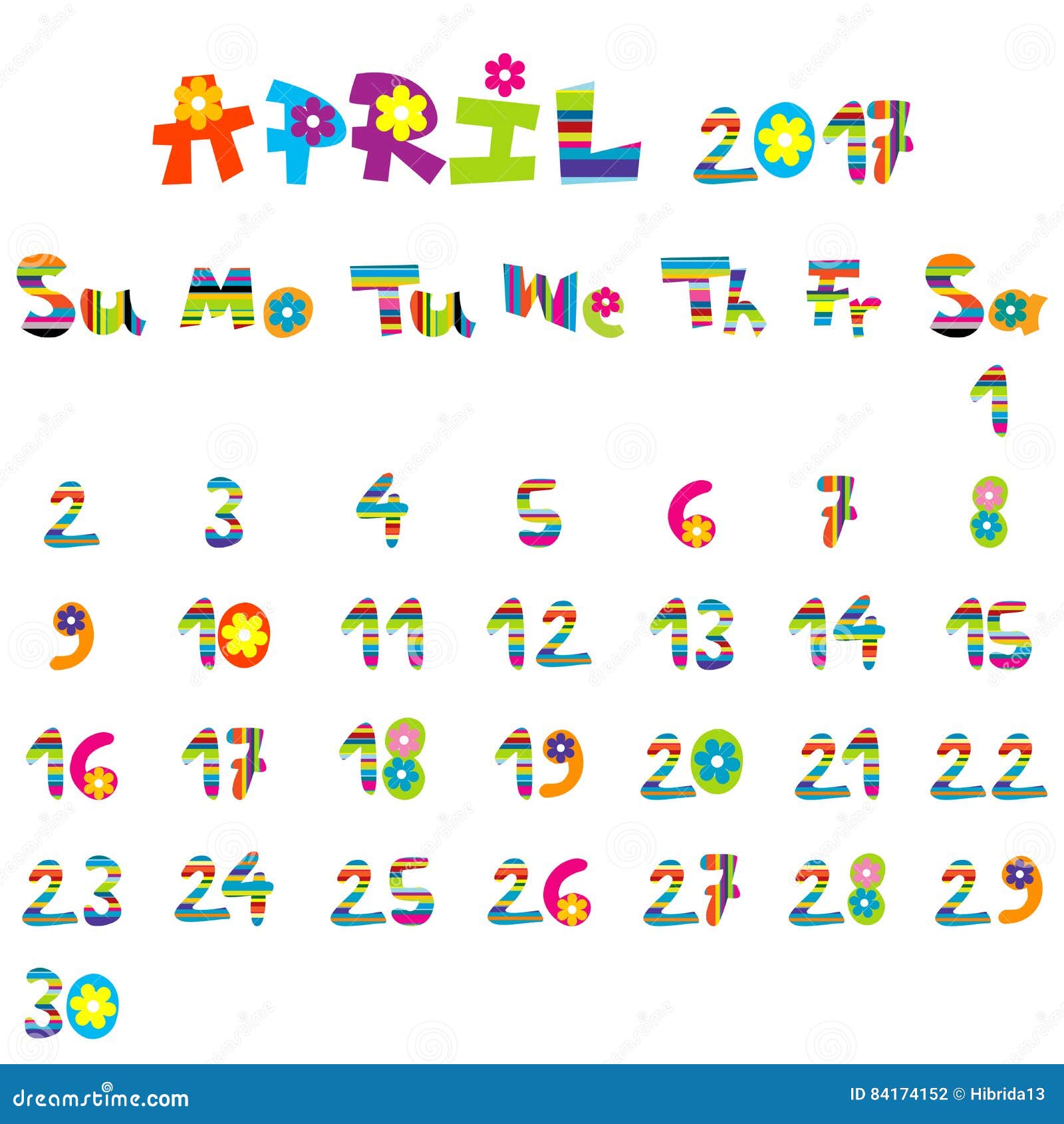 Cute 1 April Fools Day Cartoon Charachter Of Smiling Number One With ...